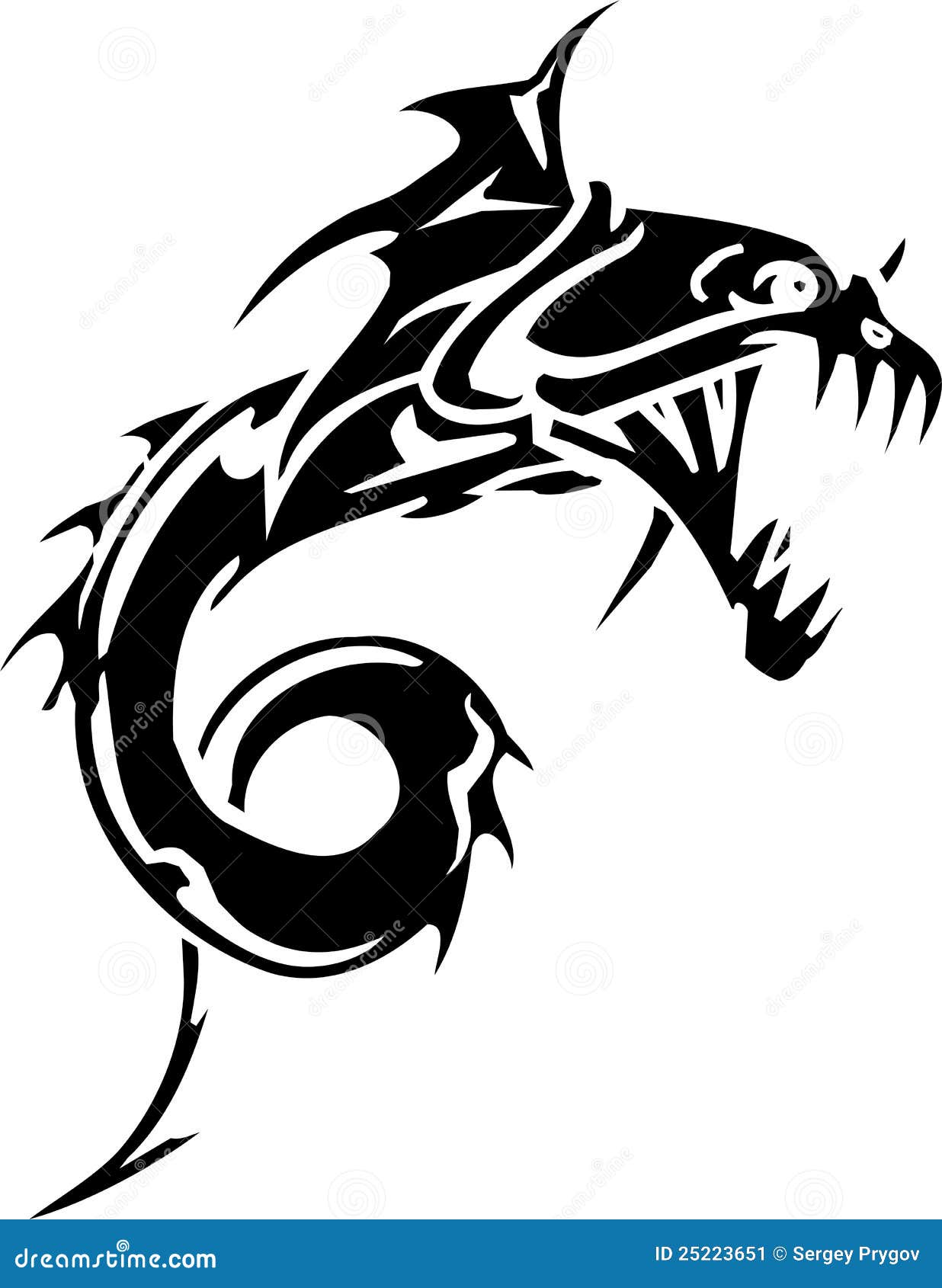 Sea Monster - Vector Illustration. Vinyl-ready. Stock Vector ...