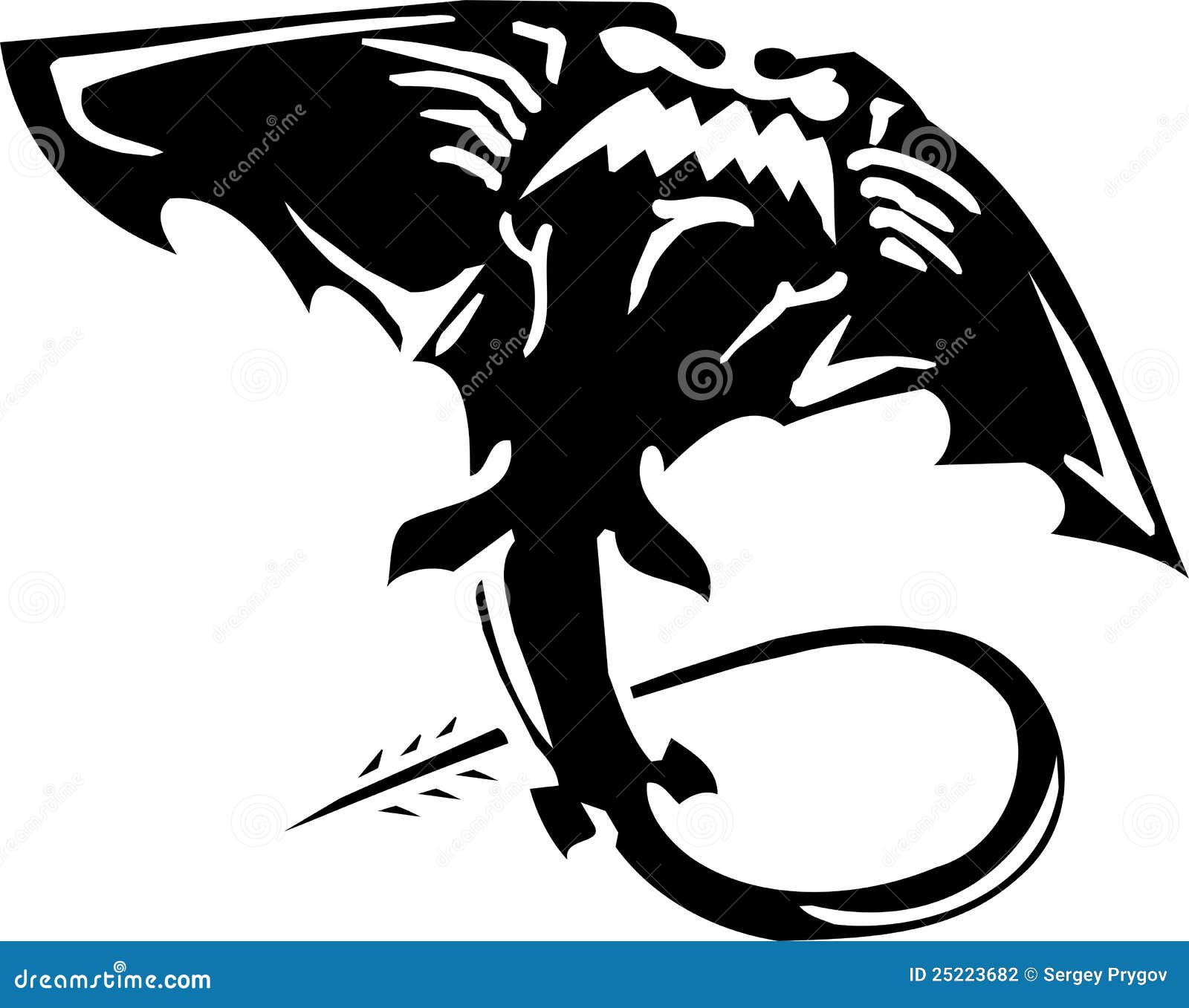 Sea Monster - Vector Illustration. Vinyl-ready. Stock Vector ...