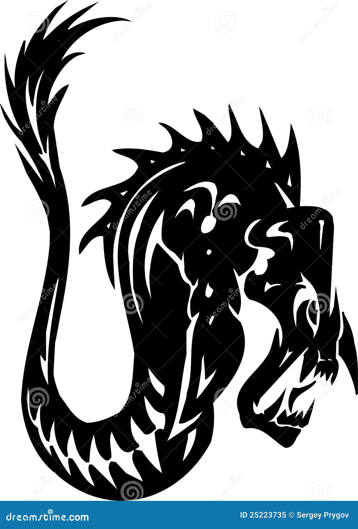 Sea Monster - Vector Illustration. Vinyl-ready. Stock Vector ...