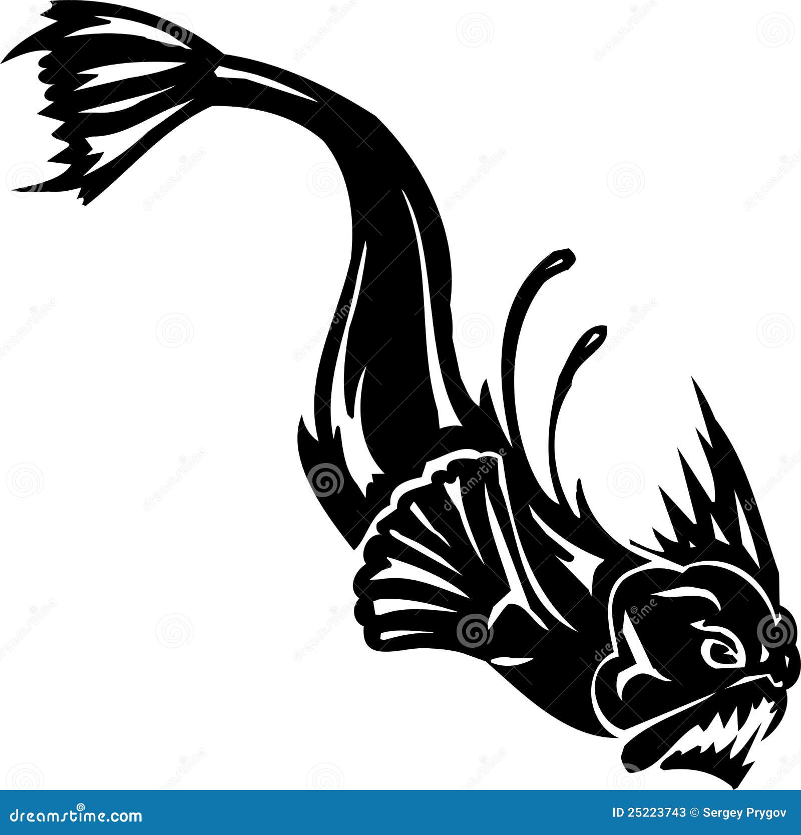 Sea Monster - Vector Illustration. Vinyl-ready. Stock Vector ...