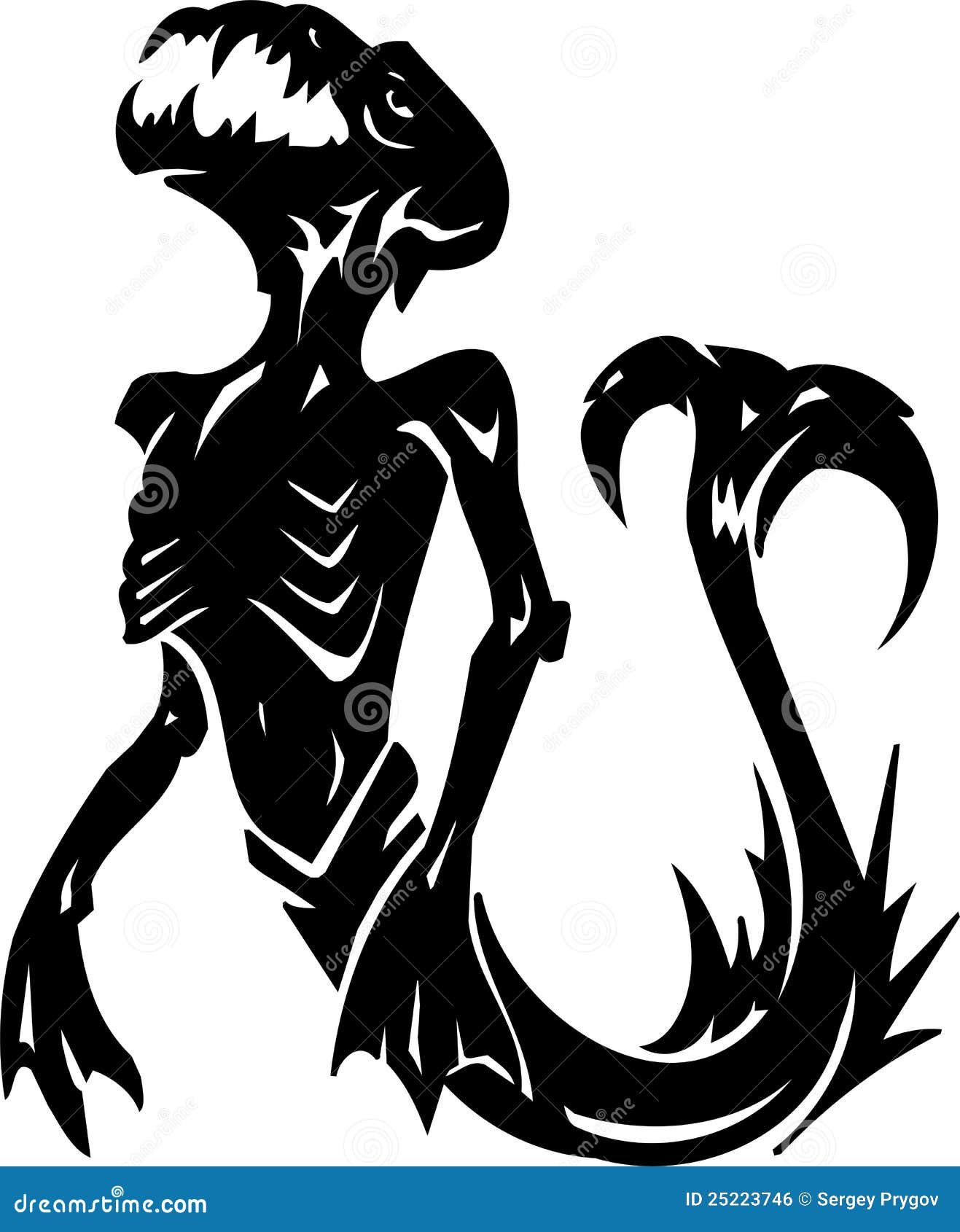 Sea Monster - Vector Illustration. Vinyl-ready. Stock Vector ...