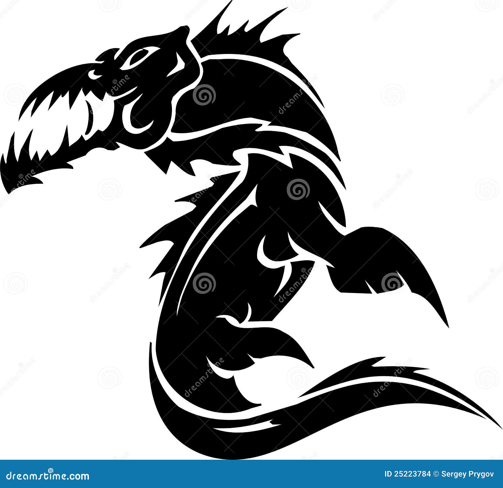 Sea Monster - Vector Illustration. Vinyl-ready. Stock Vector ...