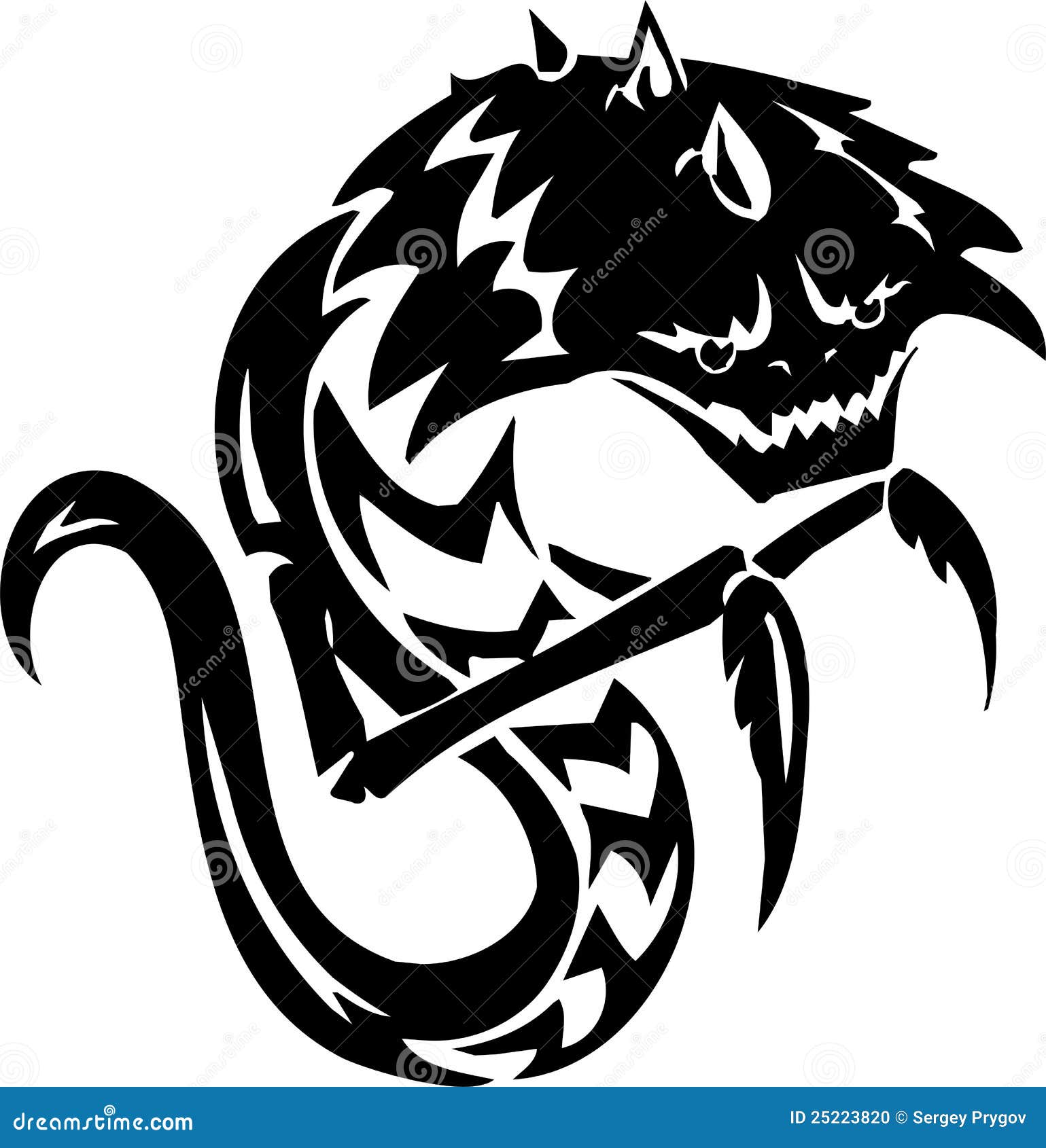 Sea Monster - Vector Illustration. Vinyl-ready. Stock Vector ...