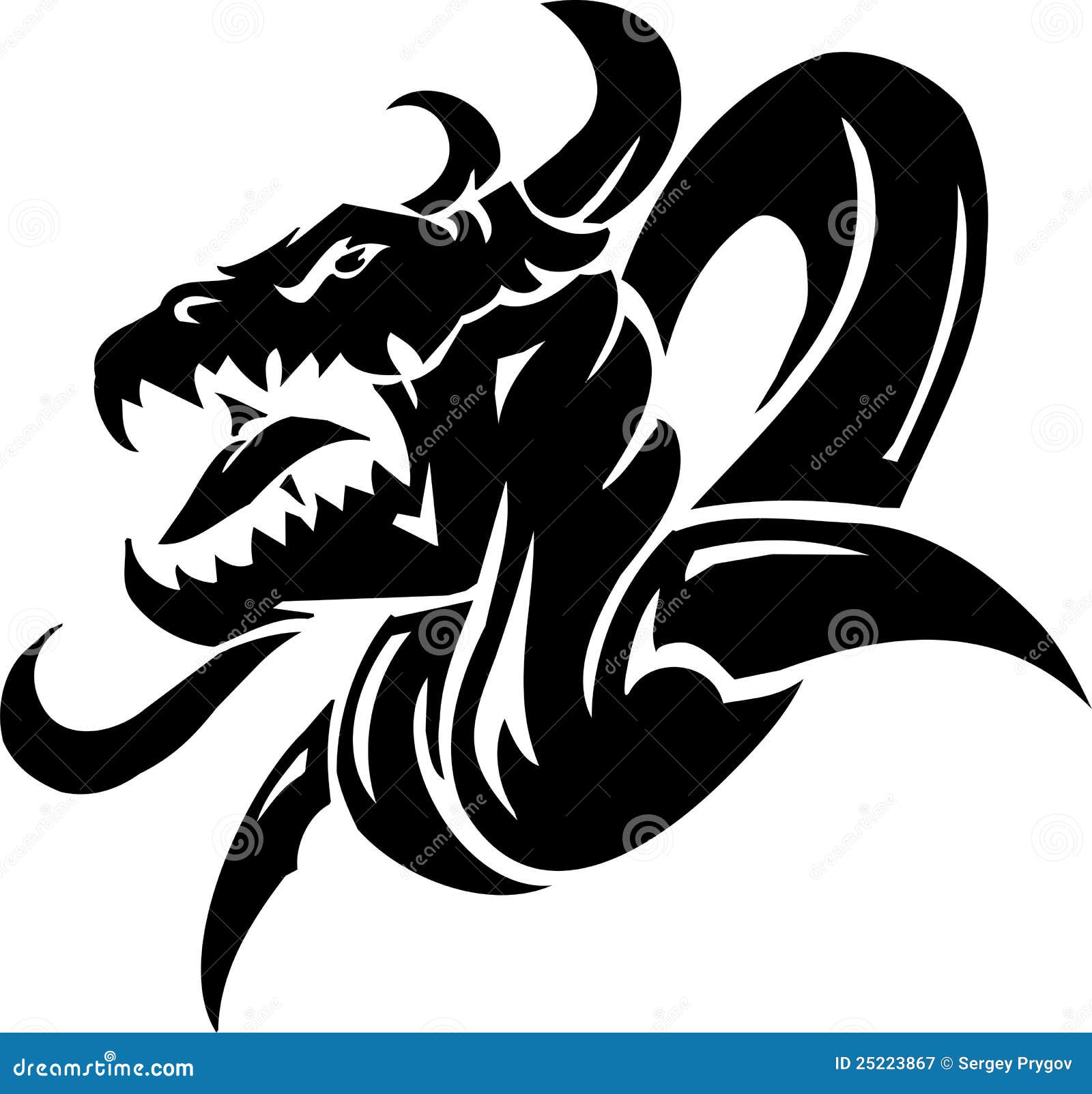 Sea Monster - Vector Illustration. Vinyl-ready. Stock Vector ...