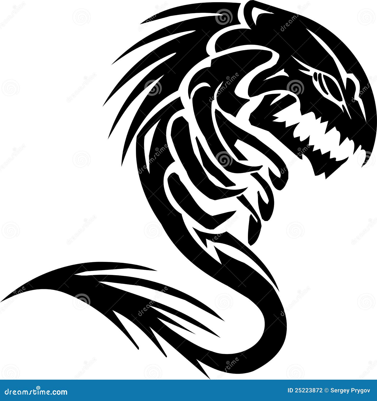 Sea Monster - Vector Illustration. Vinyl-ready. Stock Vector ...