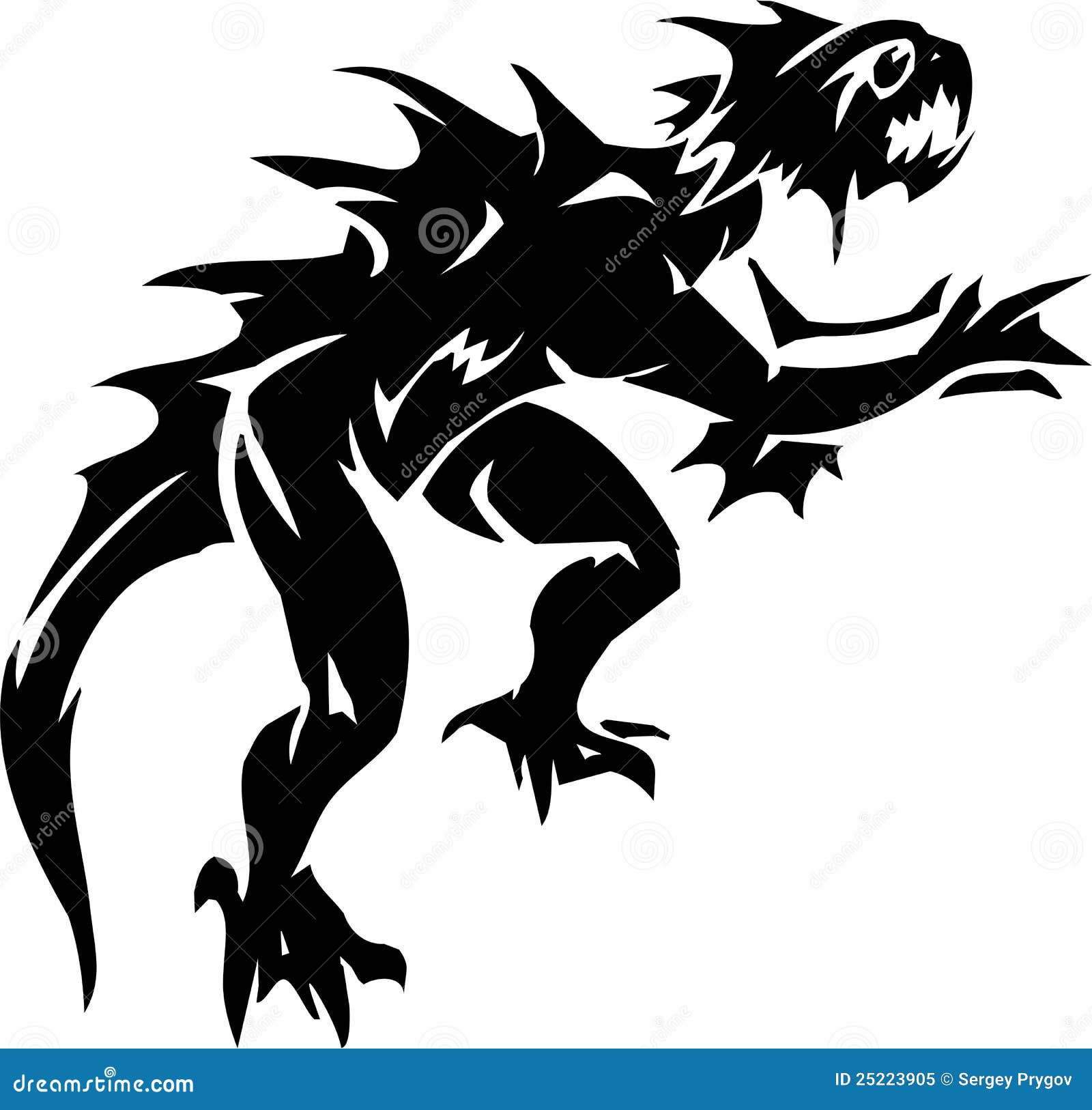 Sea Monster - Vector Illustration. Vinyl-ready. Stock Vector ...