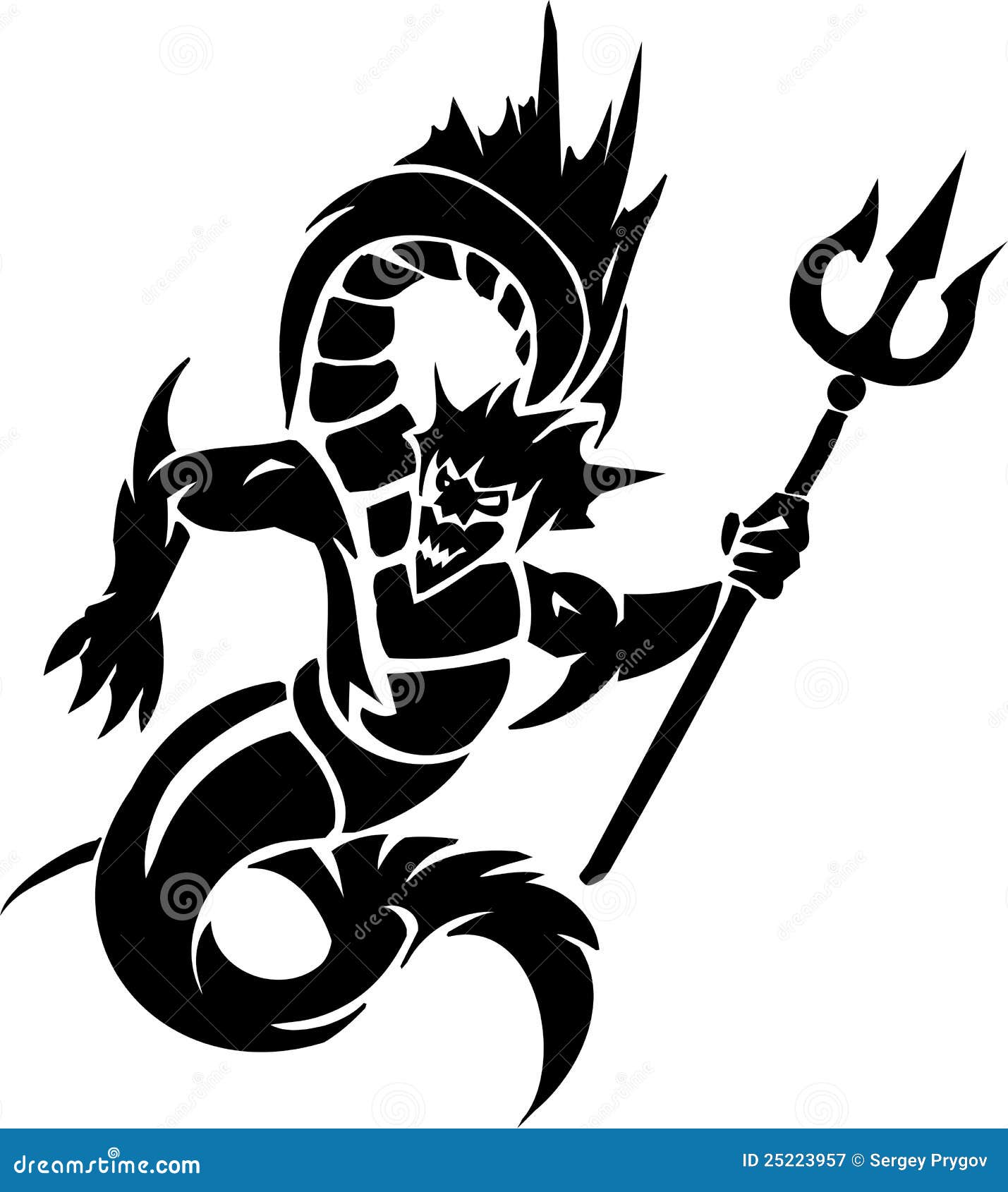 Sea Monster - Vector Illustration. Vinyl-ready. Stock Vector ...