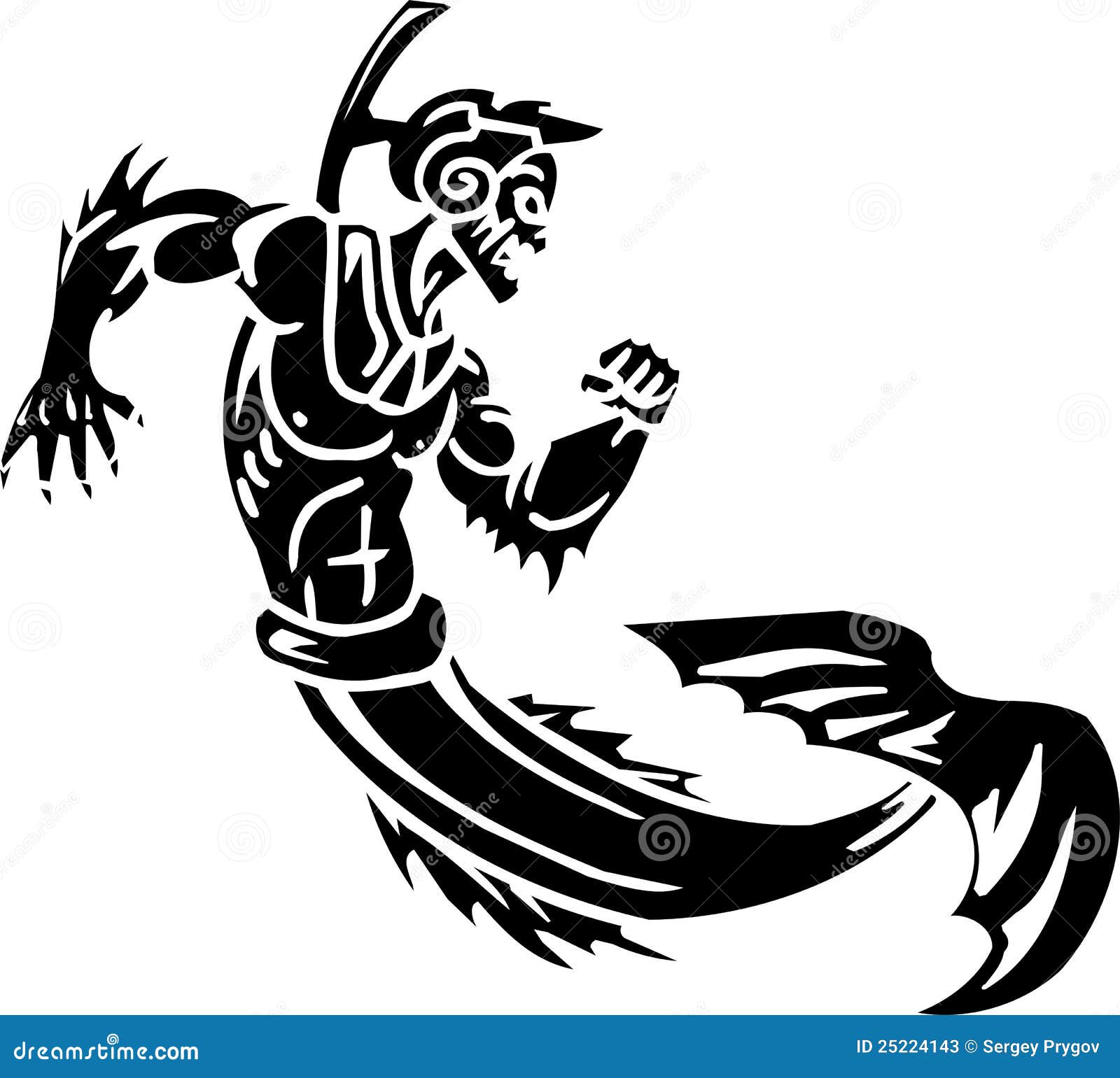 Sea Monster - Vector Illustration. Vinyl-ready. Stock Vector ...