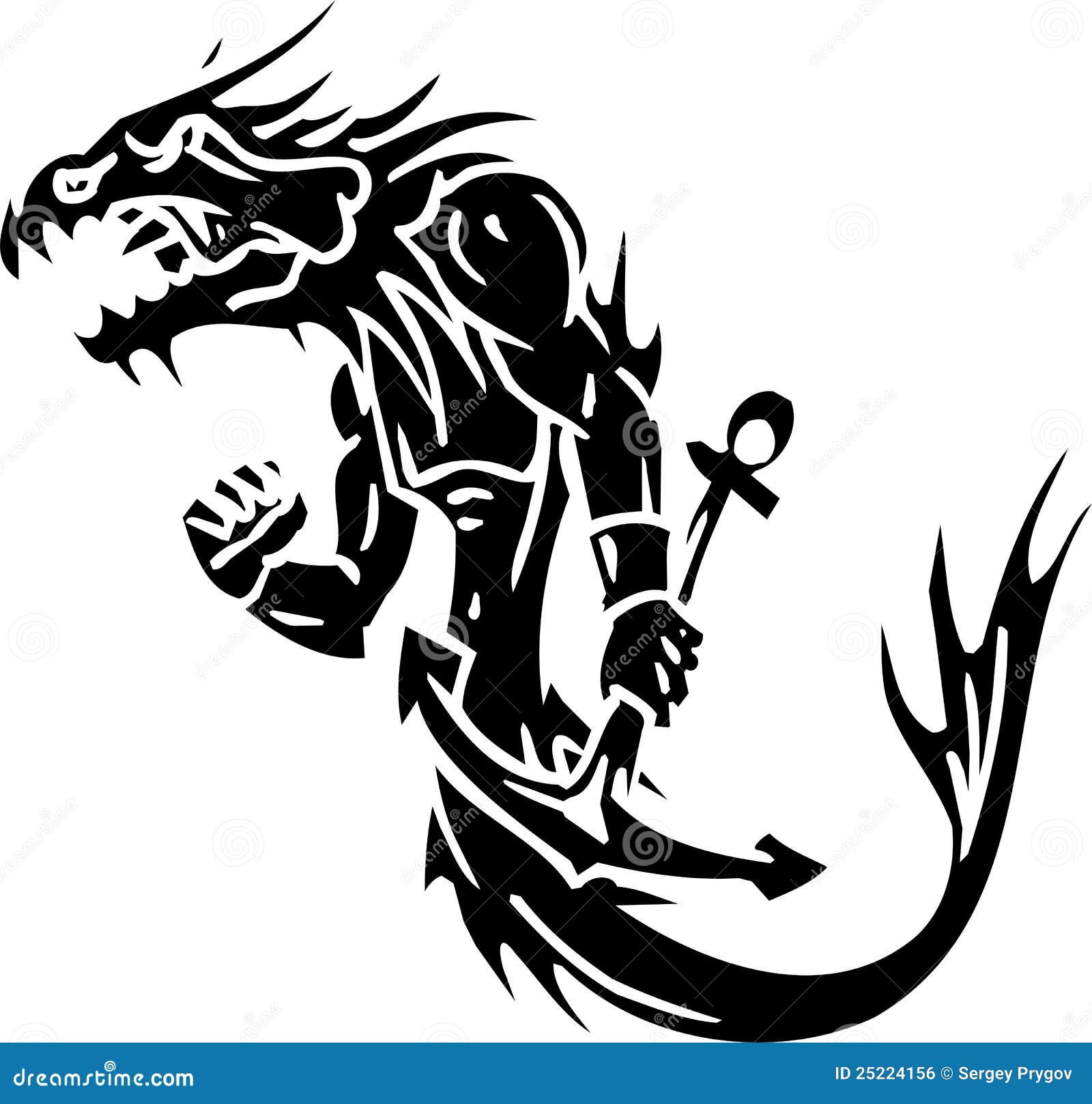 Sea Monster - Vector Illustration. Vinyl-ready. Stock Vector ...