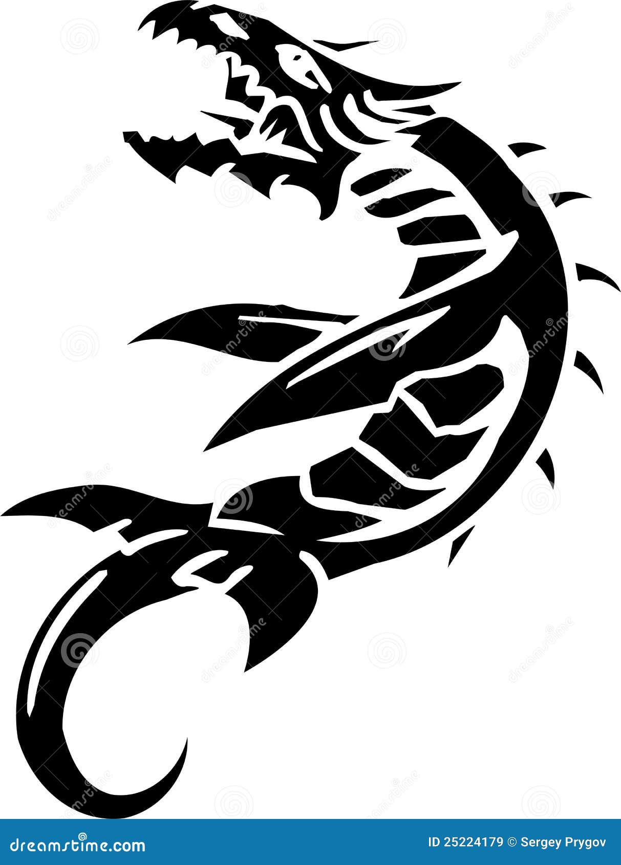 Sea Monster - Vector Illustration. Vinyl-ready. Stock Vector ...
