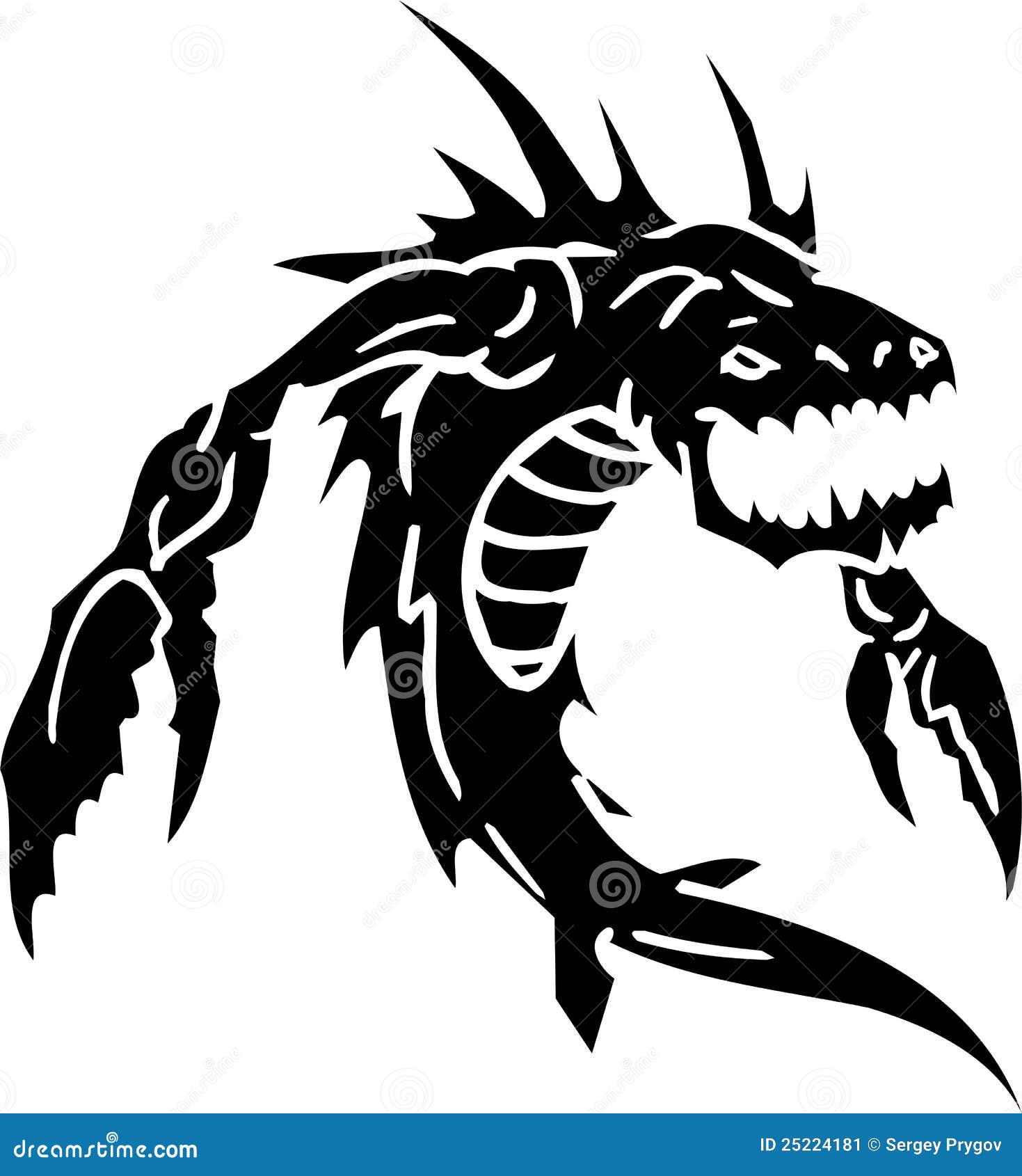 Sea Monster - Vector Illustration. Vinyl-ready. Stock Vector ...