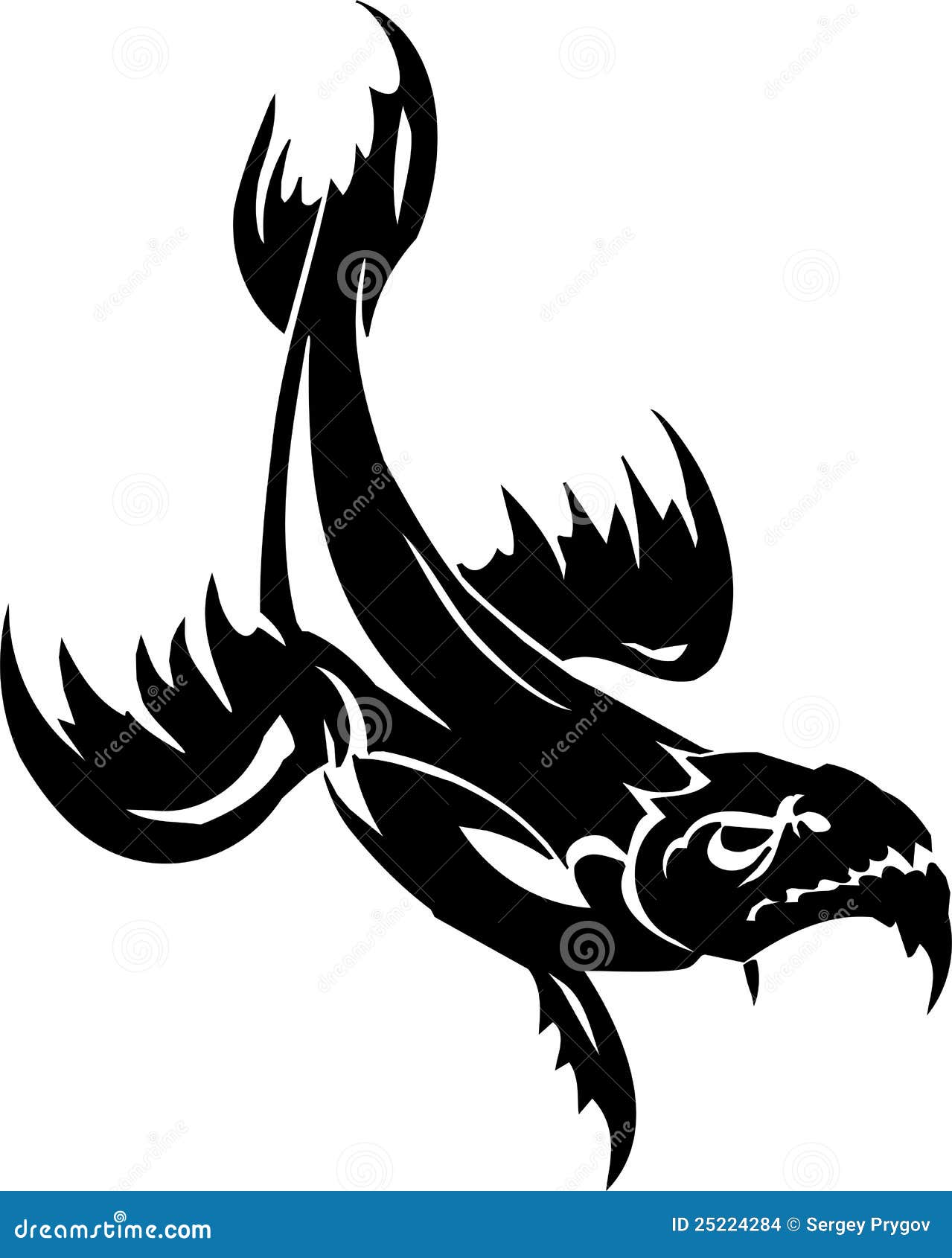 Sea Monster - Vector Illustration. Vinyl-ready. Stock Vector ...