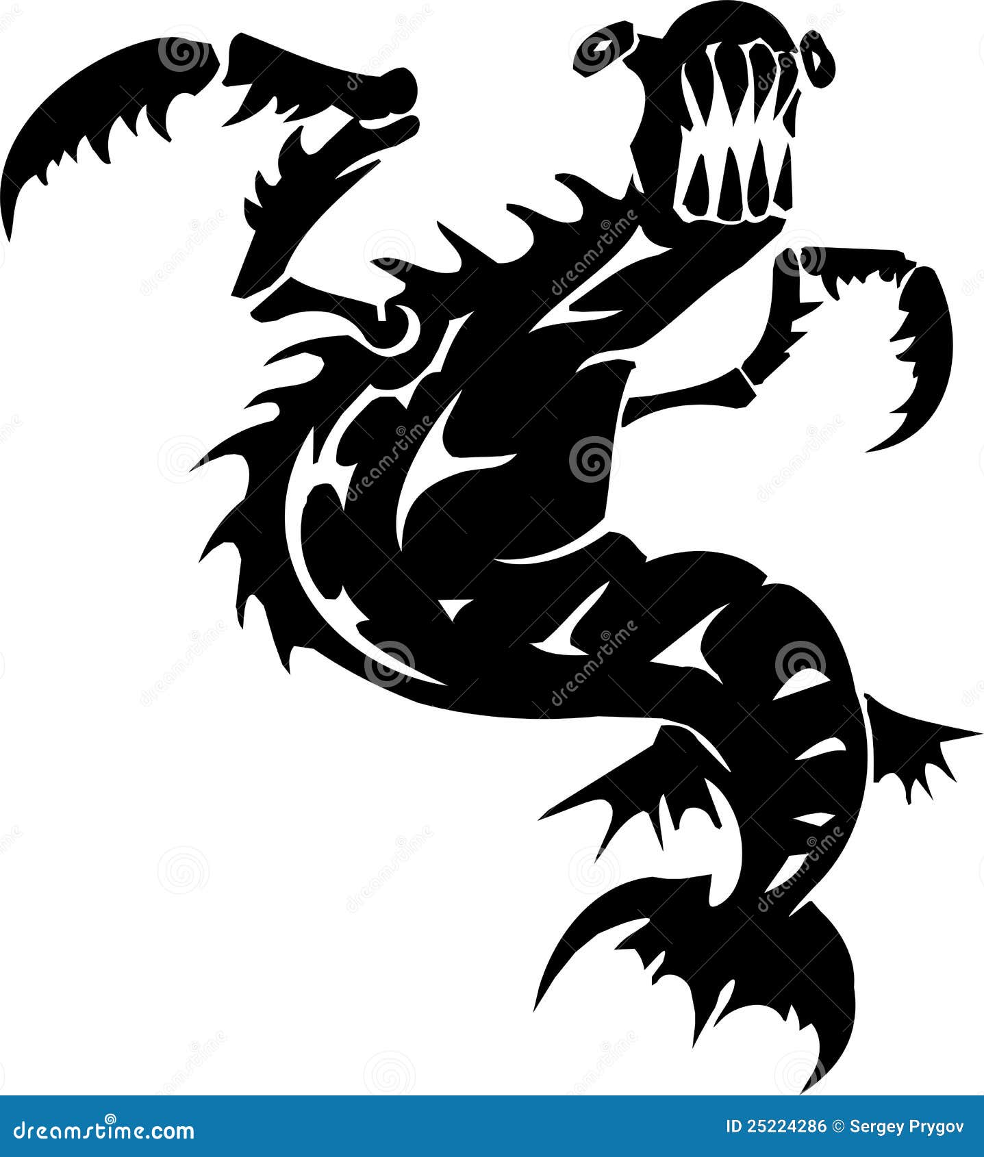 Sea Monster - Vector Illustration. Vinyl-ready. Stock Vector ...
