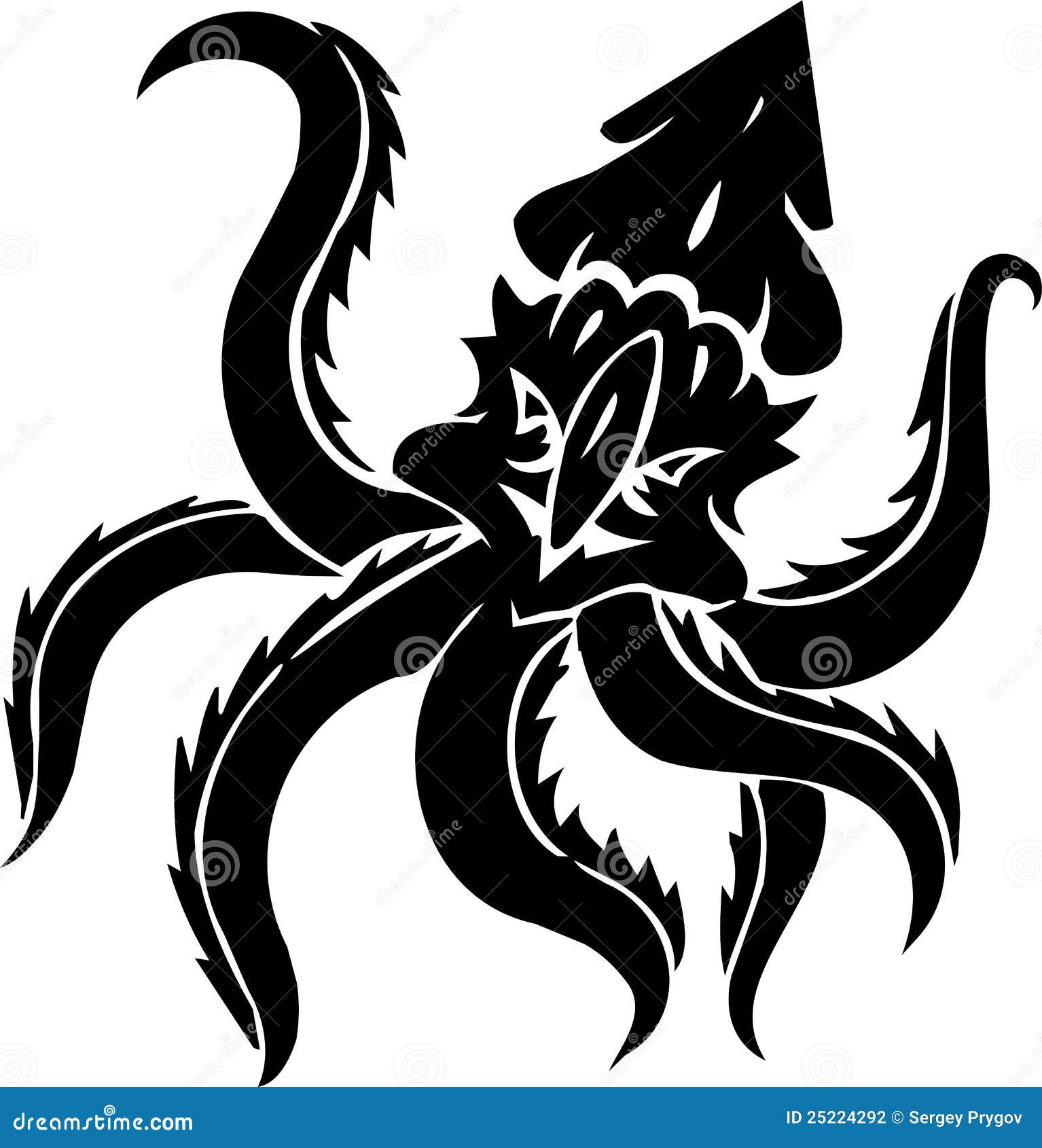 Sea Monster - Vector Illustration. Vinyl-ready. Stock Vector ...