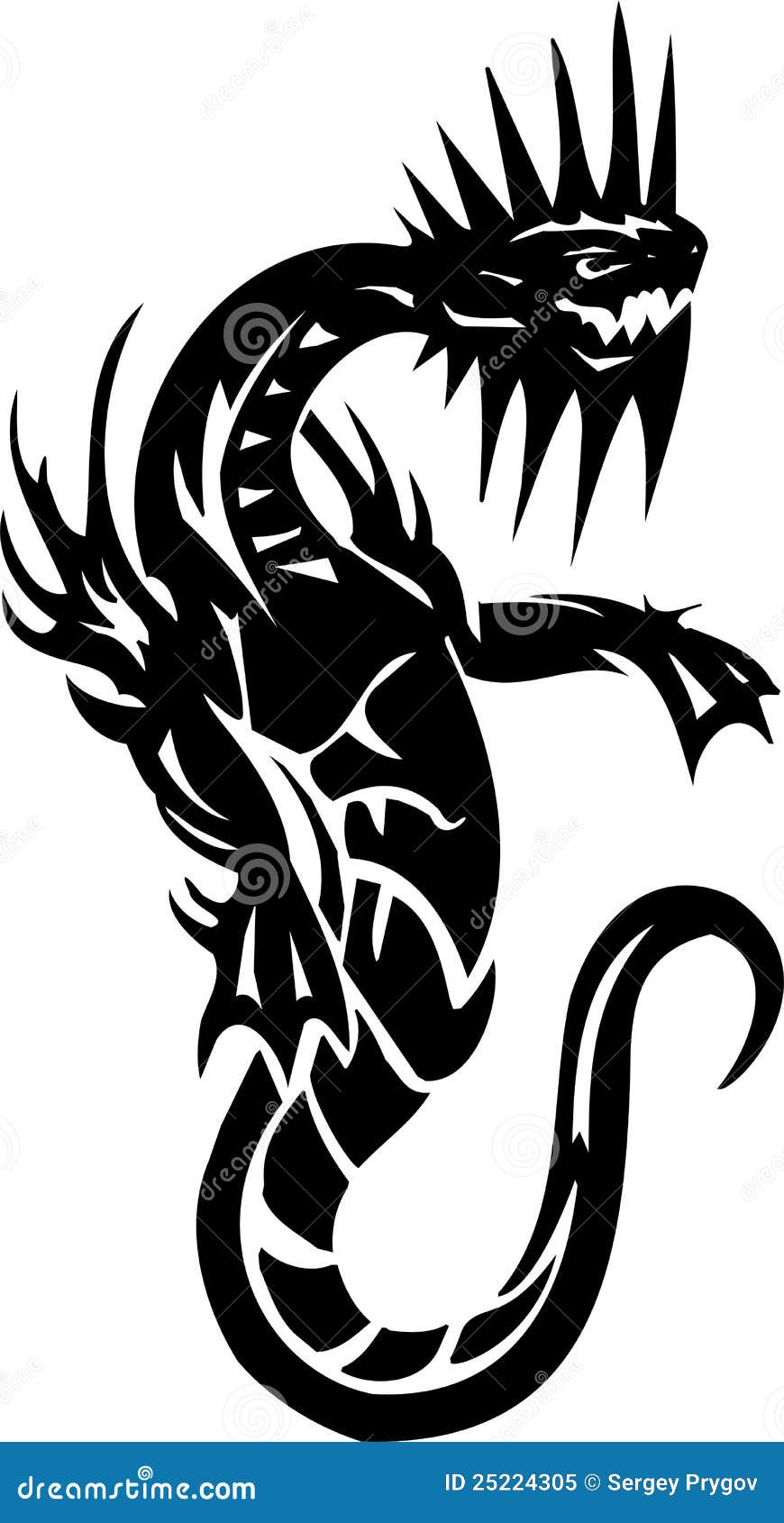 Sea Monster - Vector Illustration. Vinyl-ready. Stock Vector ...