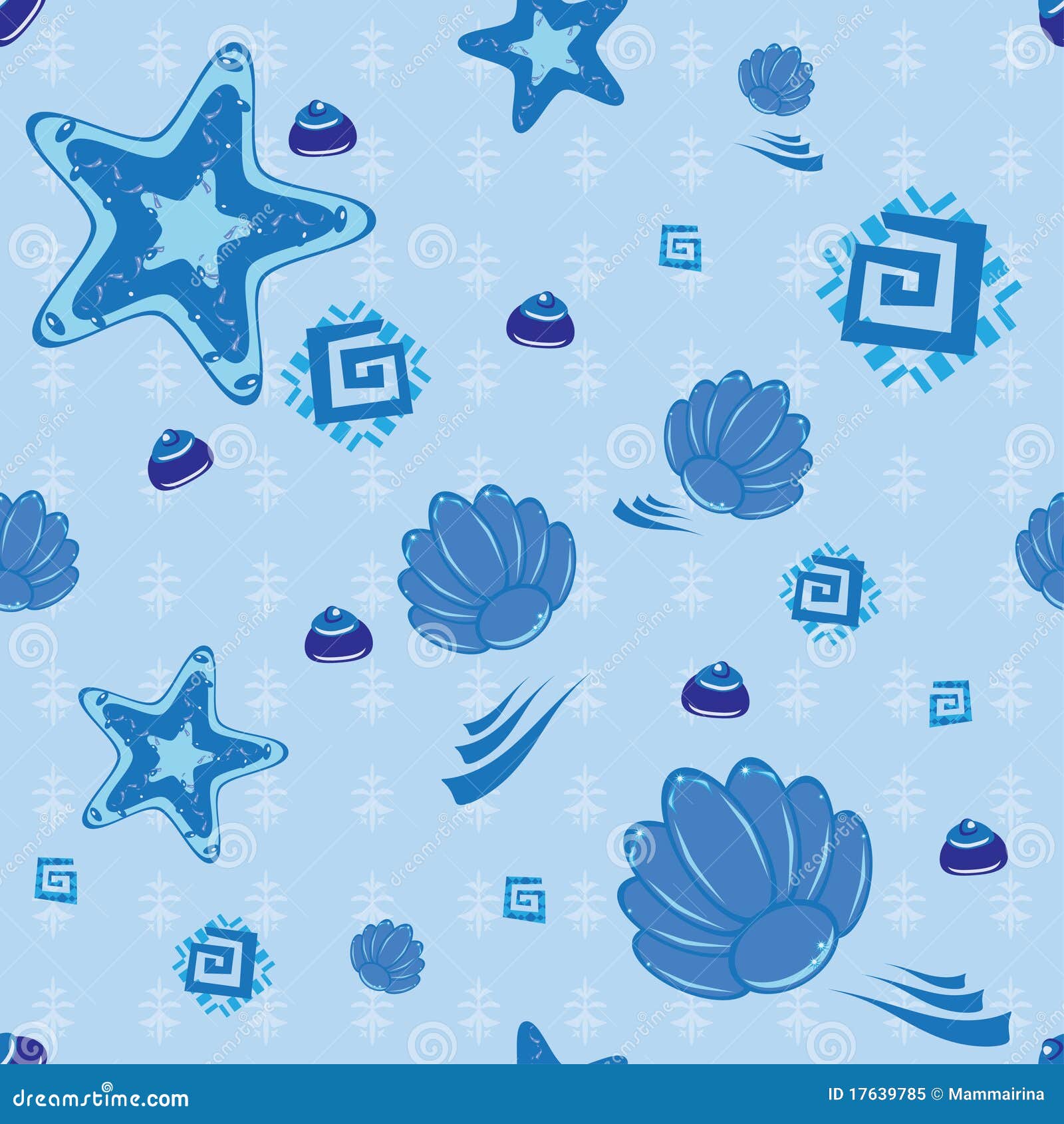 Sea motives pattern stock vector. Illustration of pattern - 17639785