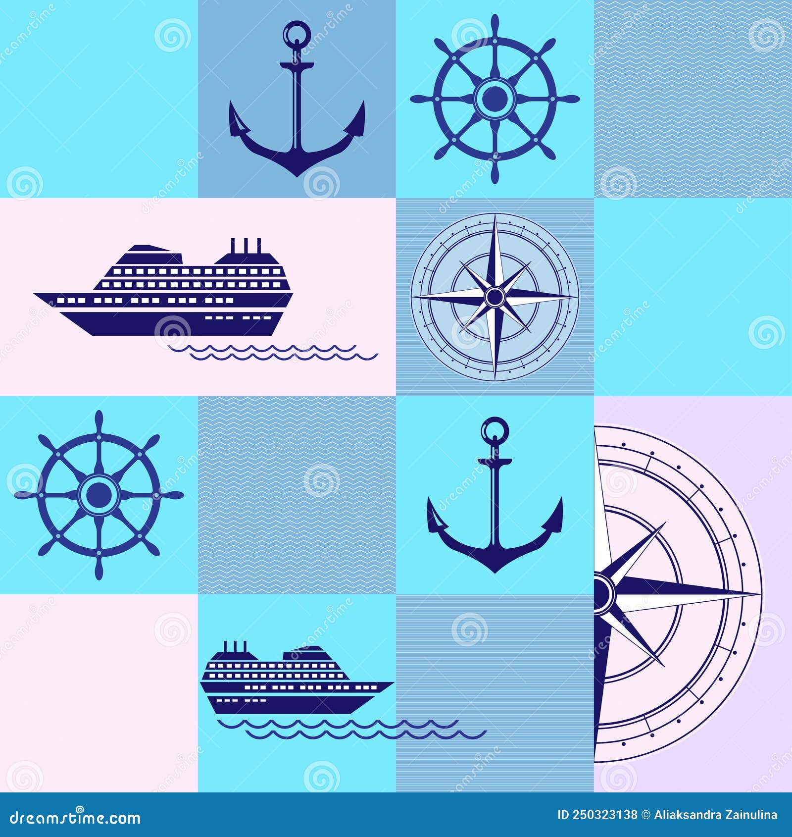 Sea and Nautical Background Vector Illustration Abstract Stock Vector ...