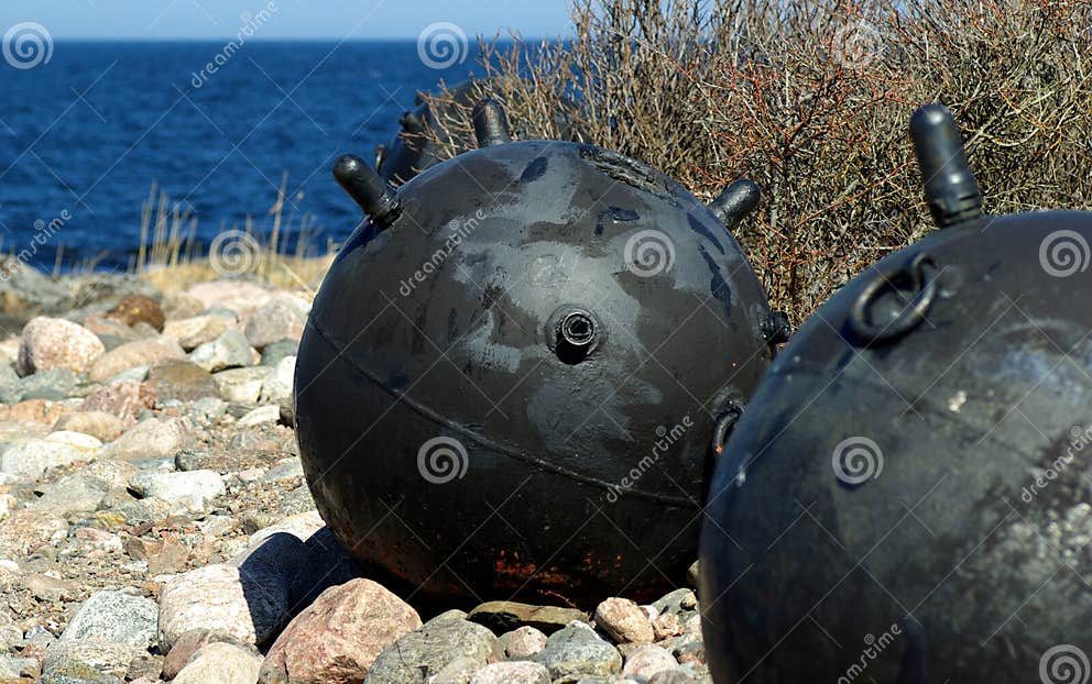 Sea naval mine stock image. Image of minefield, exploding - 9698171