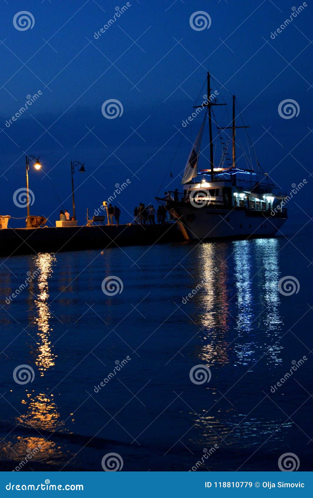 Sea, at night stock image. Image of beach, water, night - 118810779