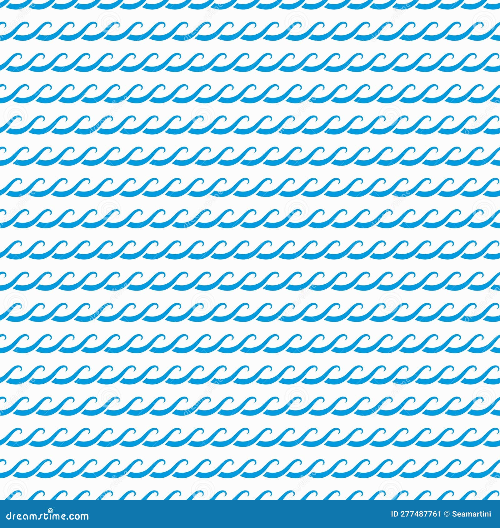 Sea and Ocean Blue Waves Seamless Vector Pattern Stock Vector ...