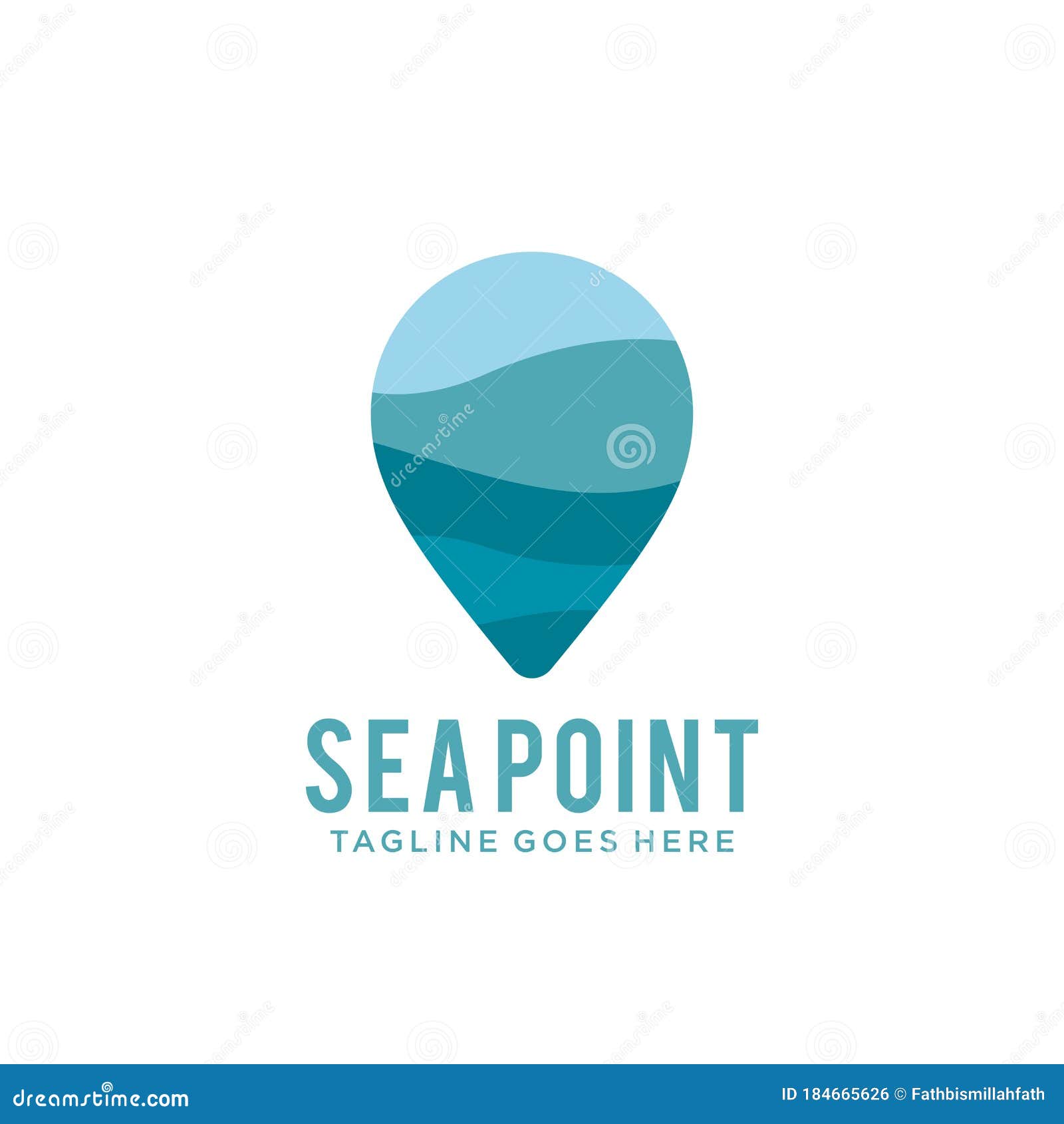 Sea, Ocean Point Logo Vector Design Template Element. Pointer ...