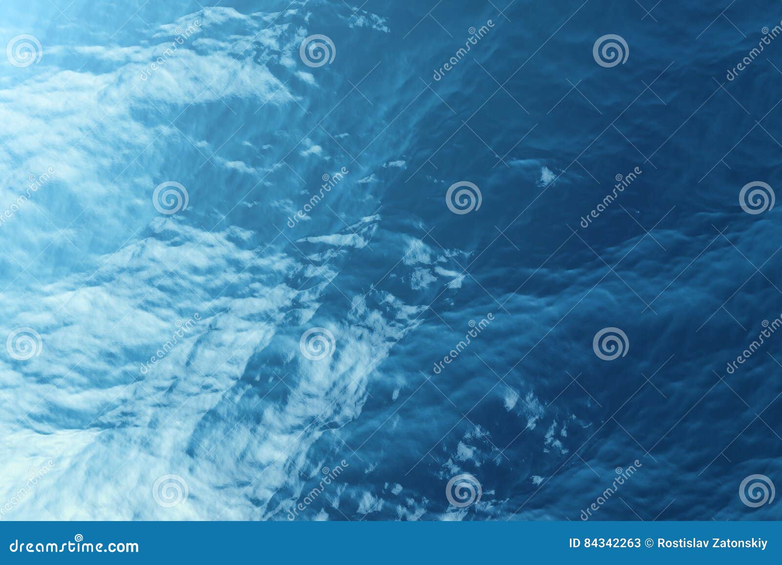Sea, Ocean Surface Aerial View, Top View. 3d Rendering Stock ...