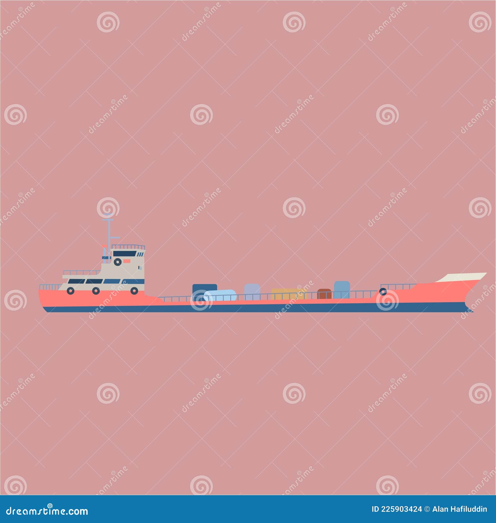 Sea Ocean Transport Ship Vector Stock Vector - Illustration of trade ...