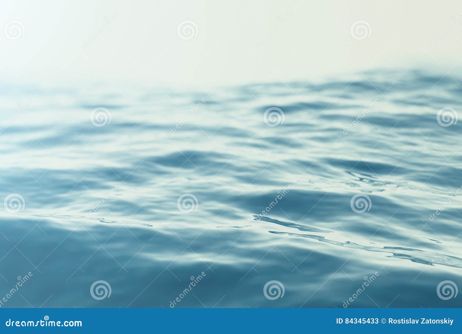 Sea, Ocean Wave and Blue Sky Background with Focus Effects. 3d ...