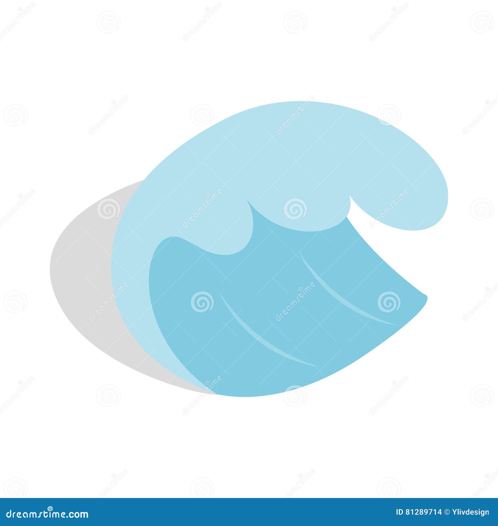 Sea or Ocean Wave Icon, Isometric 3d Style Stock Vector - Illustration ...