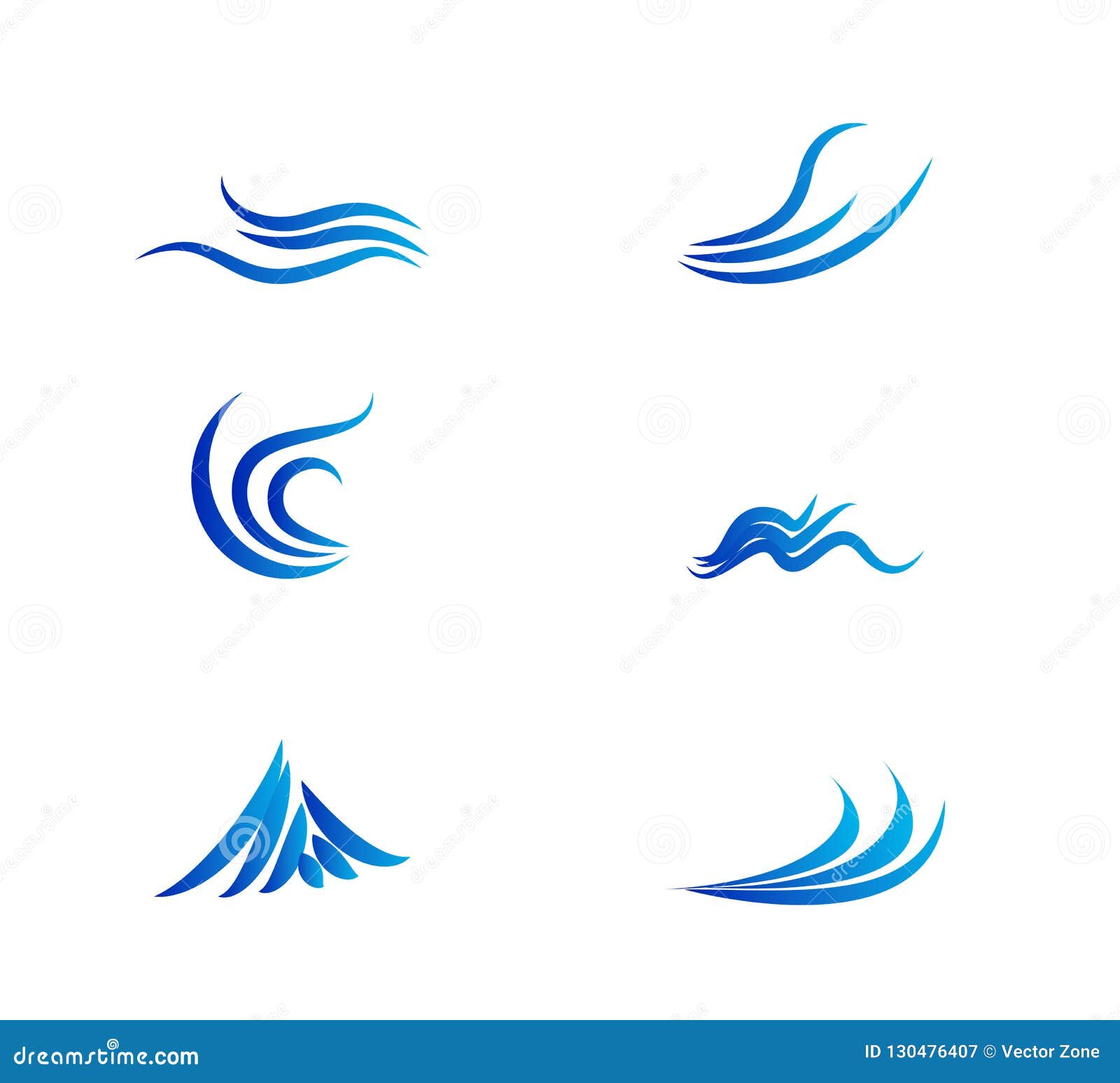 Sea Ocean Waves Icon Blue Water Symbol Vector Stock Vector ...