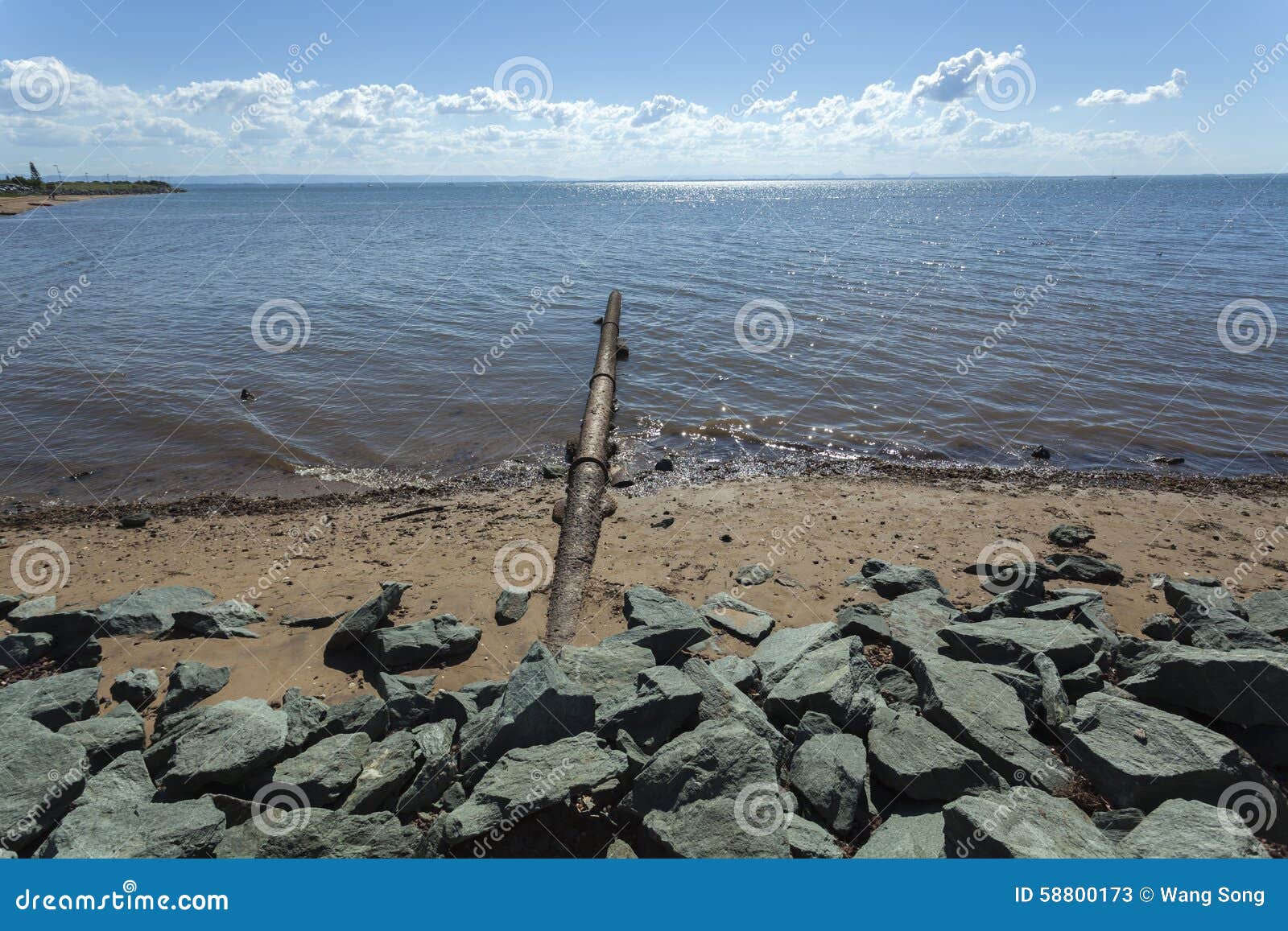 Sea outfall stock image. Image of tube, plant, drainage - 58800173