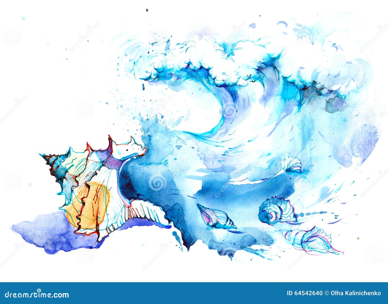 Sea stock illustration. Illustration of outdoors, surf - 64542640