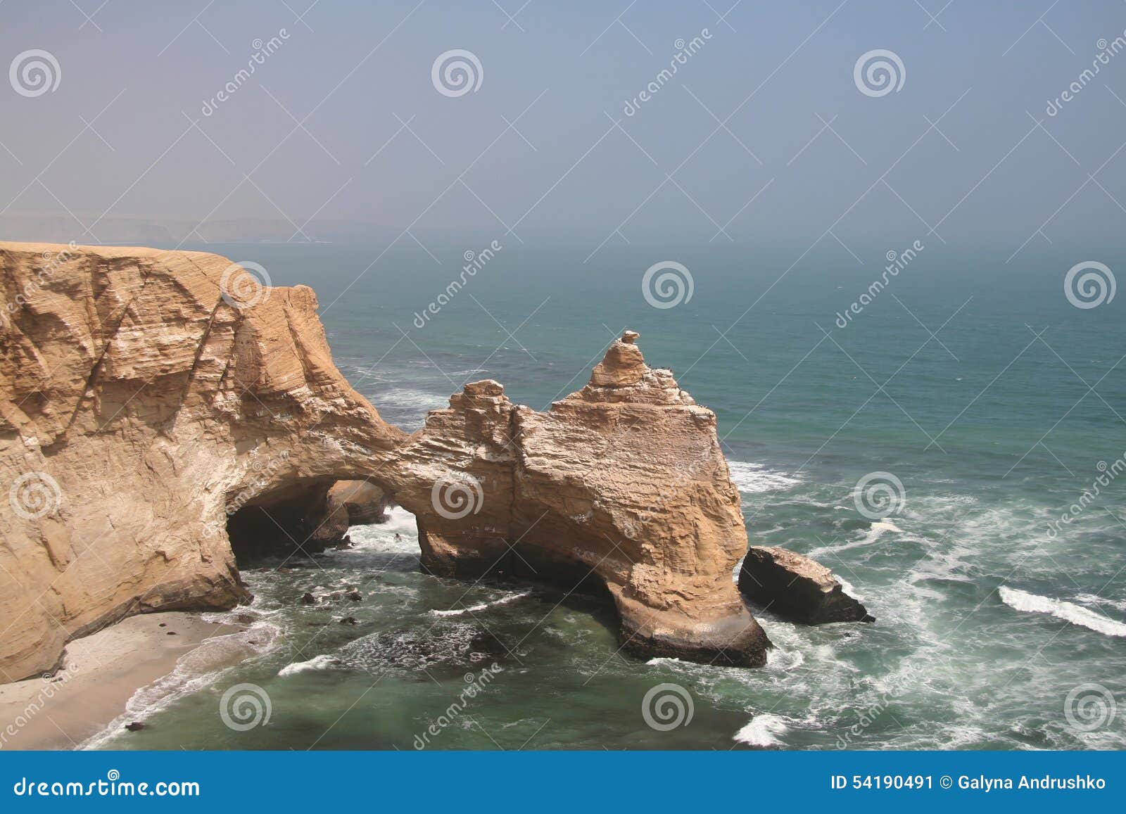 Sea park Paracas in Peru stock image. Image of cruiser - 54190491
