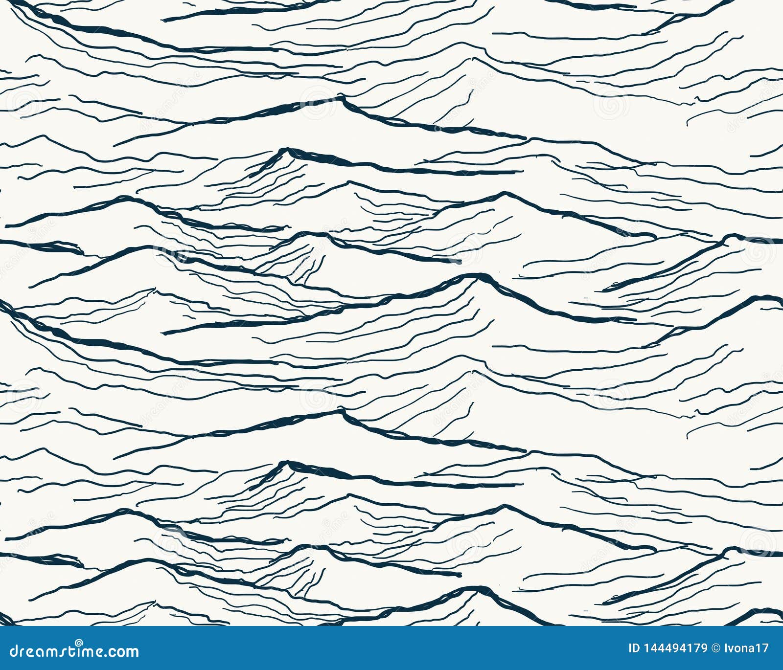 Sea Pattern Japanese Oriental Seamles Wave Traditional Stock ...