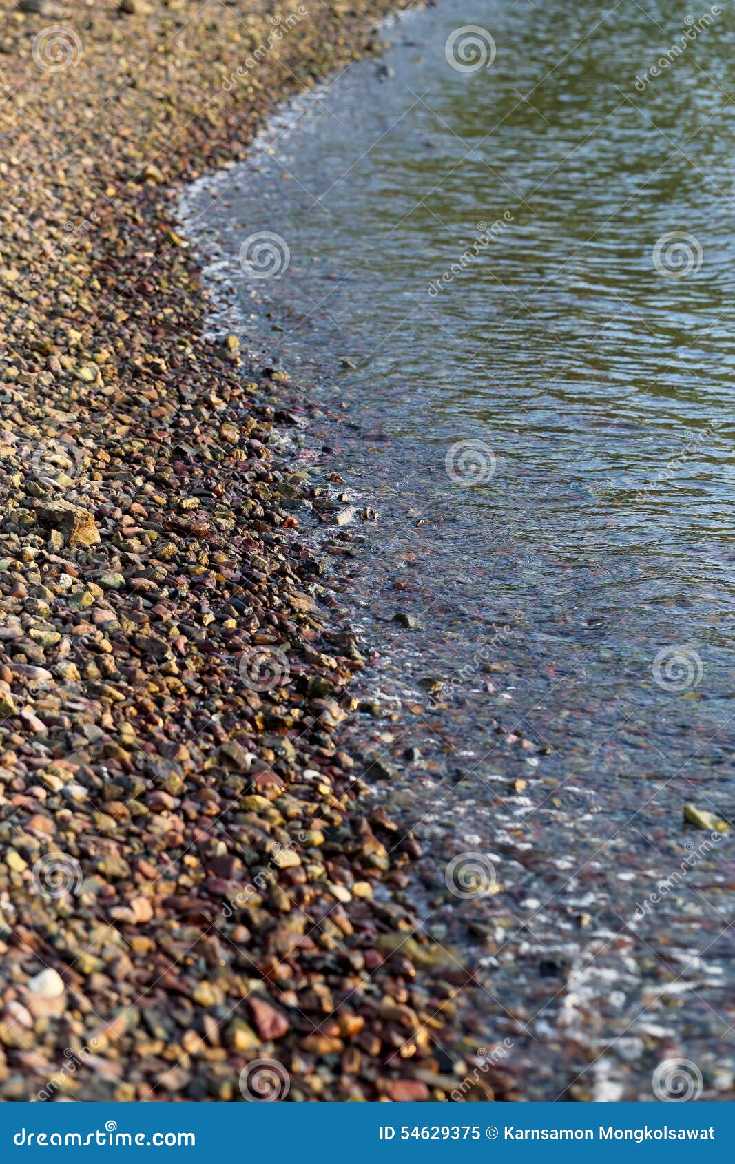 Sea Pebble - Gravel Beach in Sunlight, Selective Focus. Stock Image ...