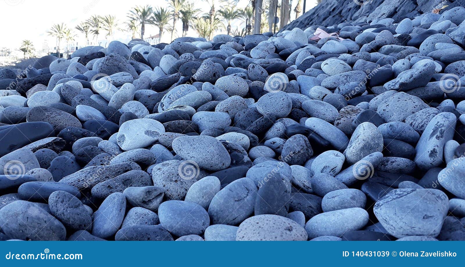Sea Pebbles Closeup. Background of Beach Pebbles of Different Shape and ...