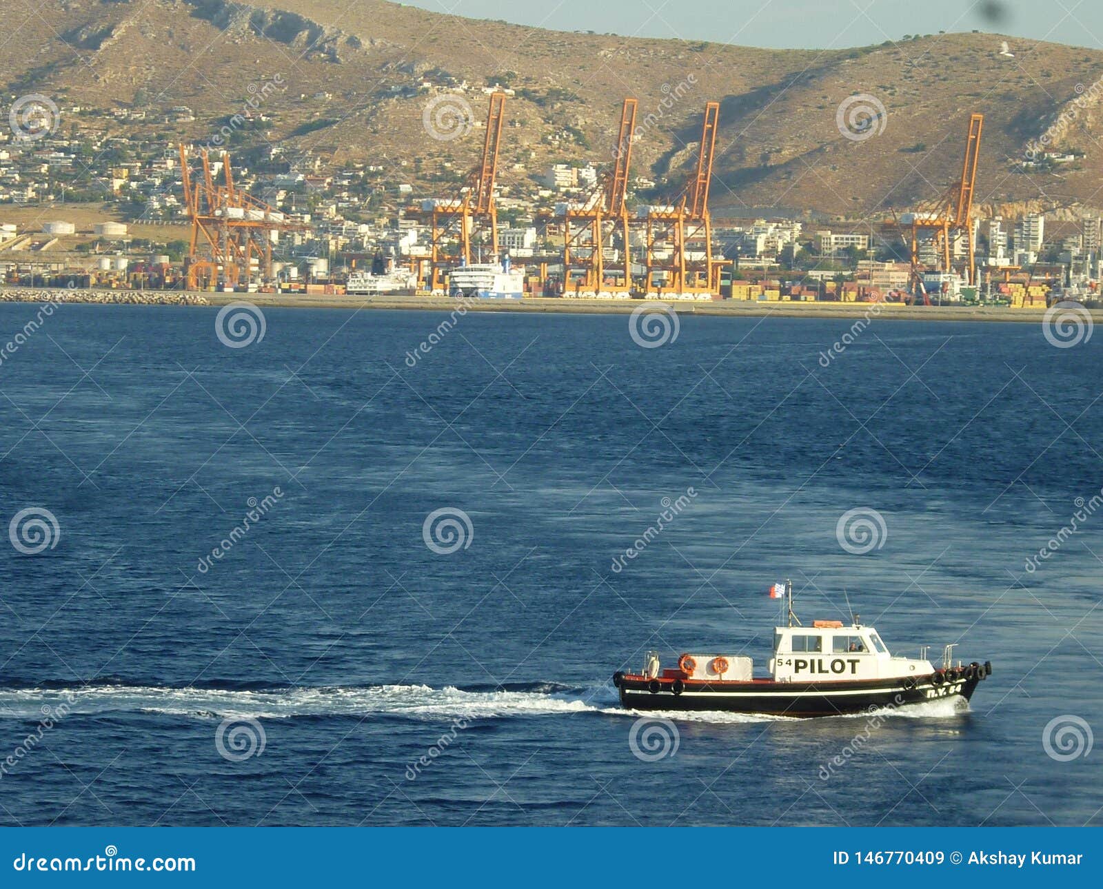 Sea Pilot boat in action editorial stock image. Image of boat - 146770409