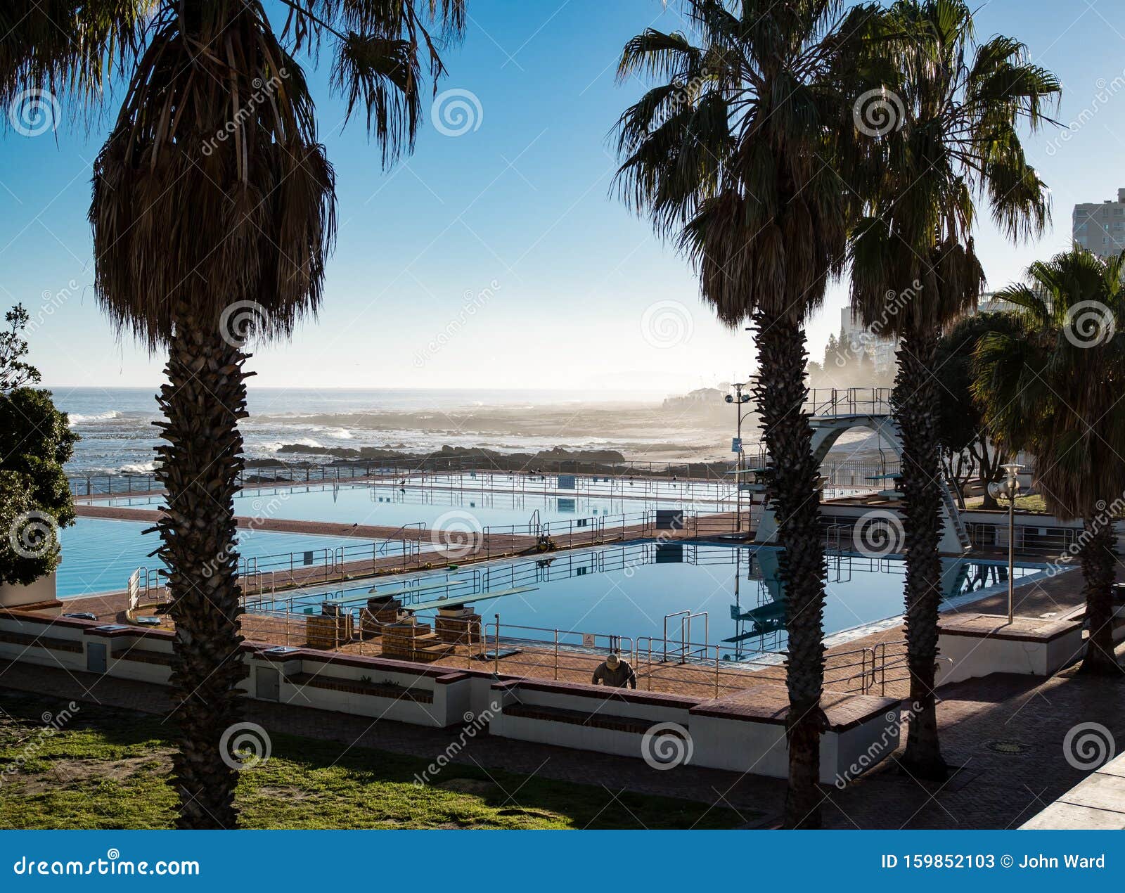 Sea Point Swimming Pool Cape Town Stock Image - Image of exercise ...