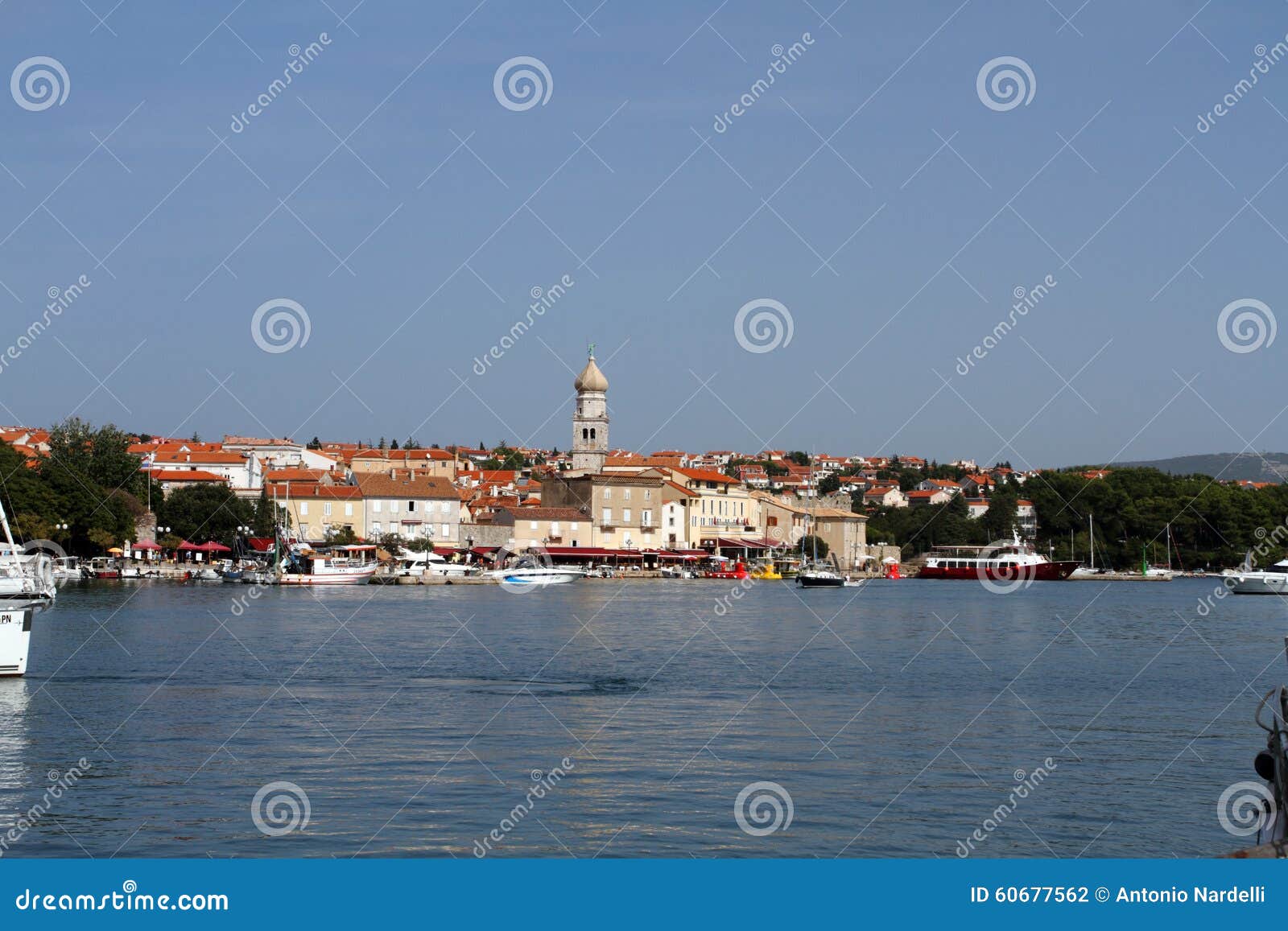 Sea and port of Krk editorial photography. Image of adriatic - 60677562