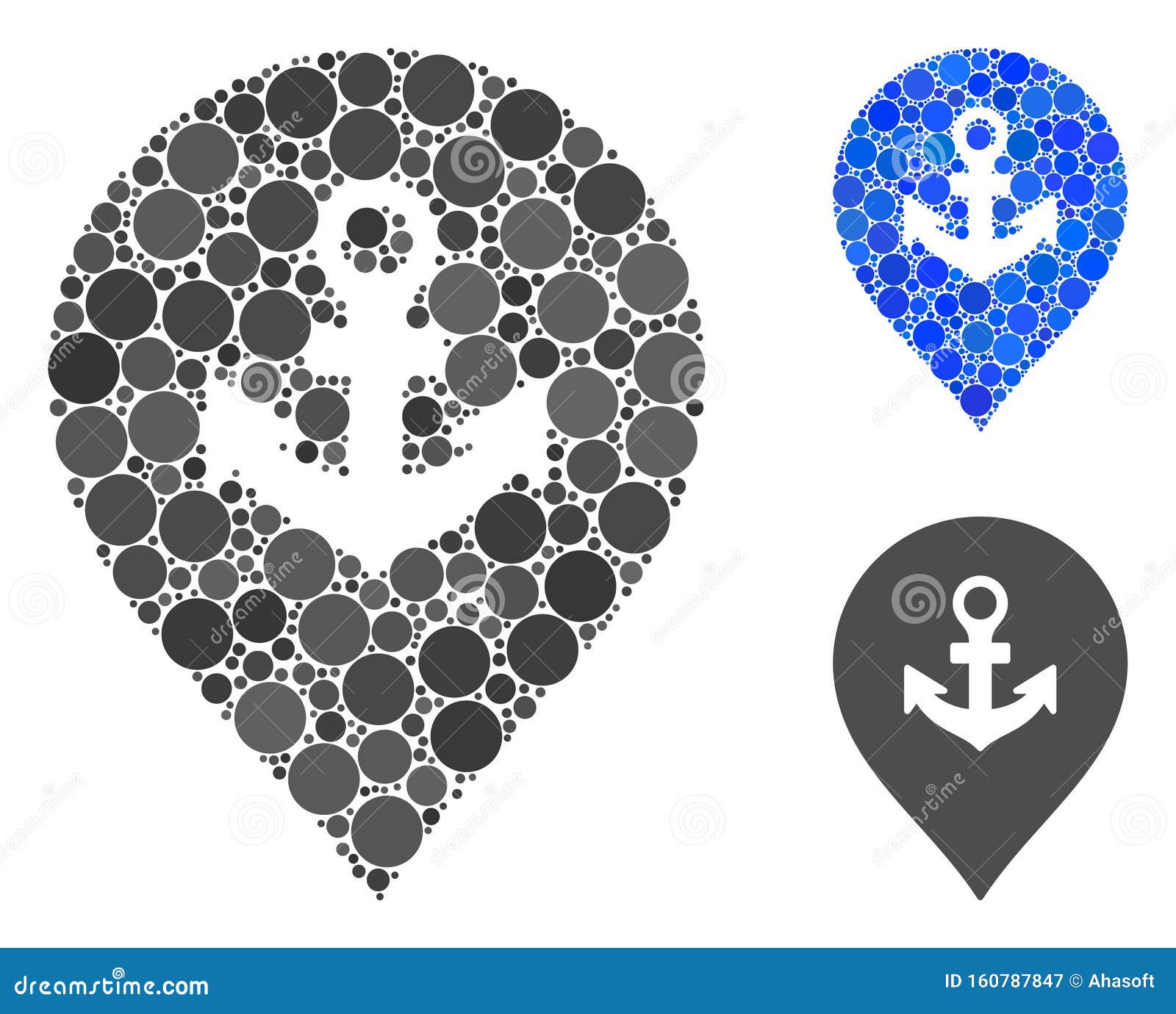 Sea Port Marker Composition Icon of Circle Dots Stock Vector ... Sea Port Marker Composition Icon of Circle Dots Stock Vector ...