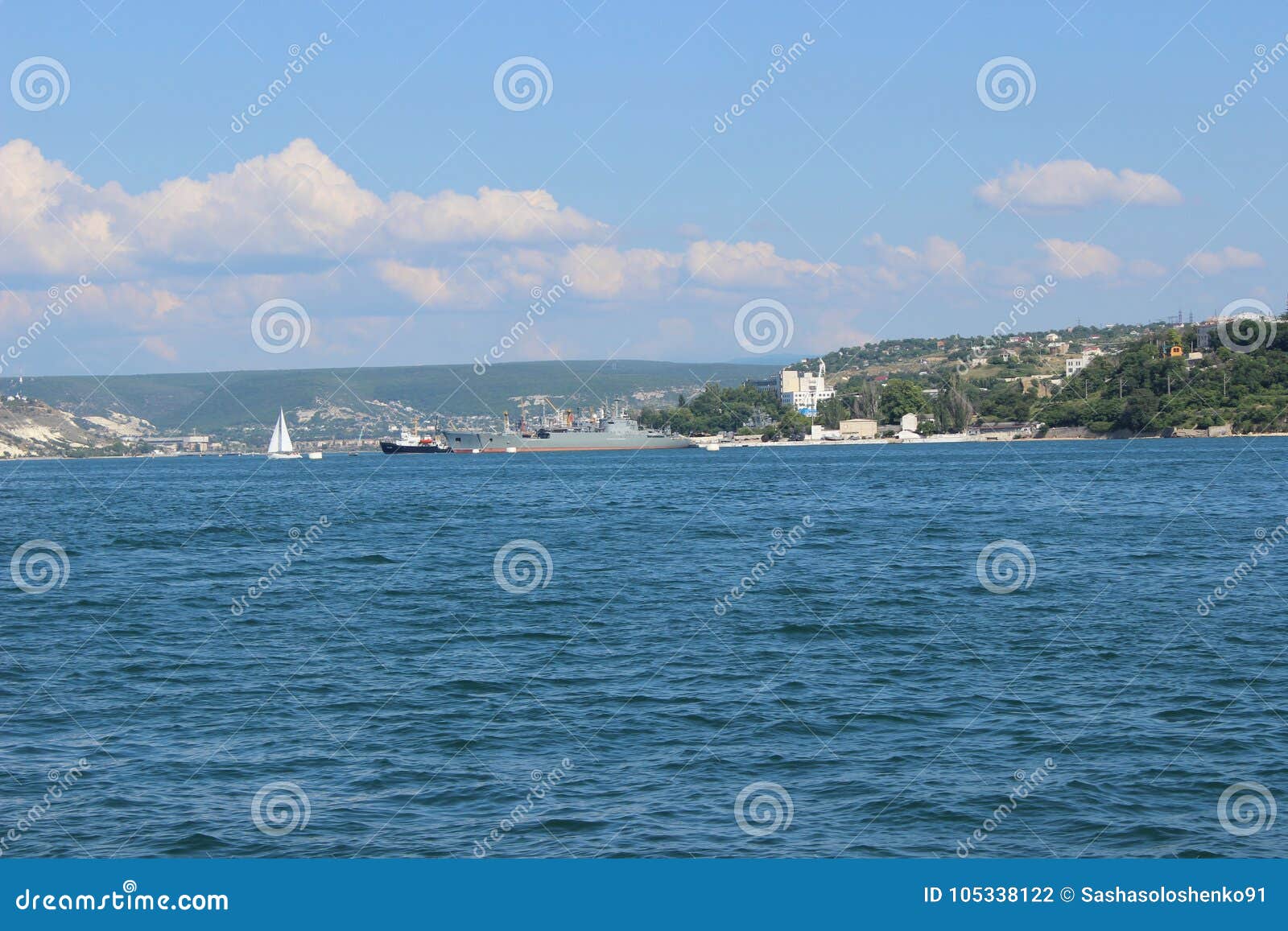 Sea port of Sevastopol stock photo. Image of harbour - 105338122