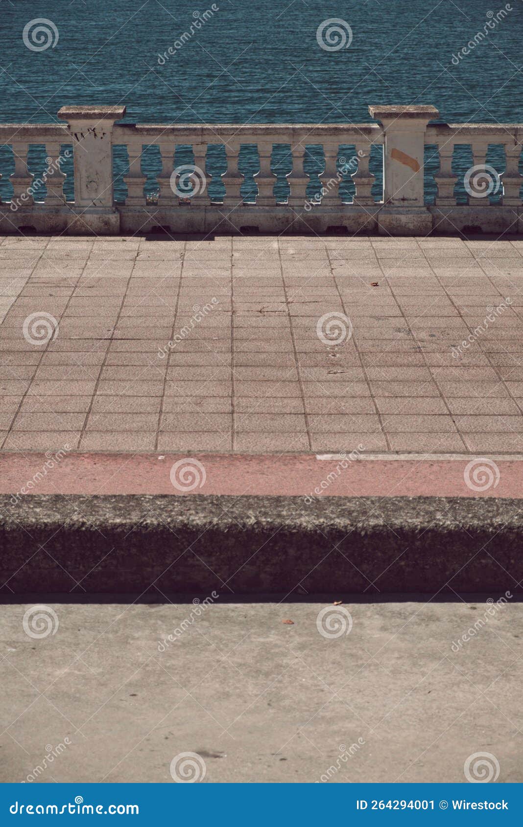 Sea Promenade with Balustrade Stock Image - Image of outside, sunny ...