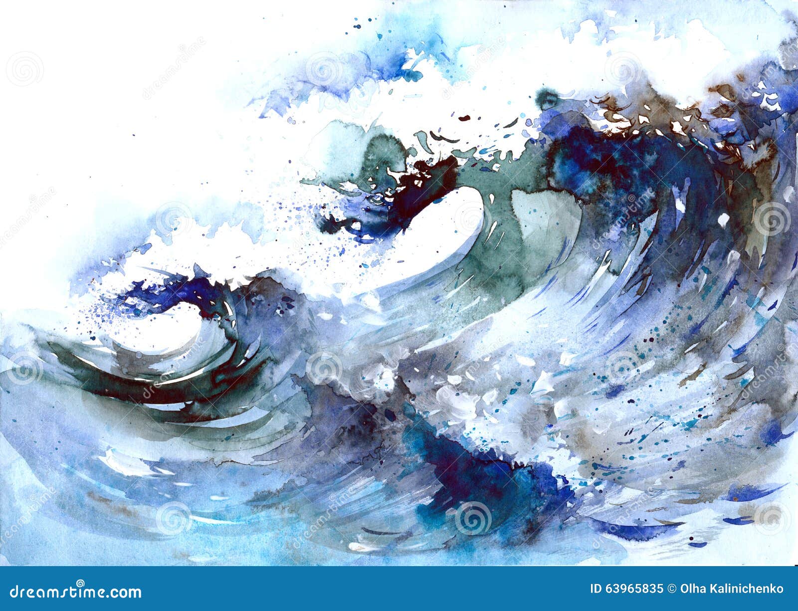 Sea stock illustration. Illustration of disaster, painting - 63965835