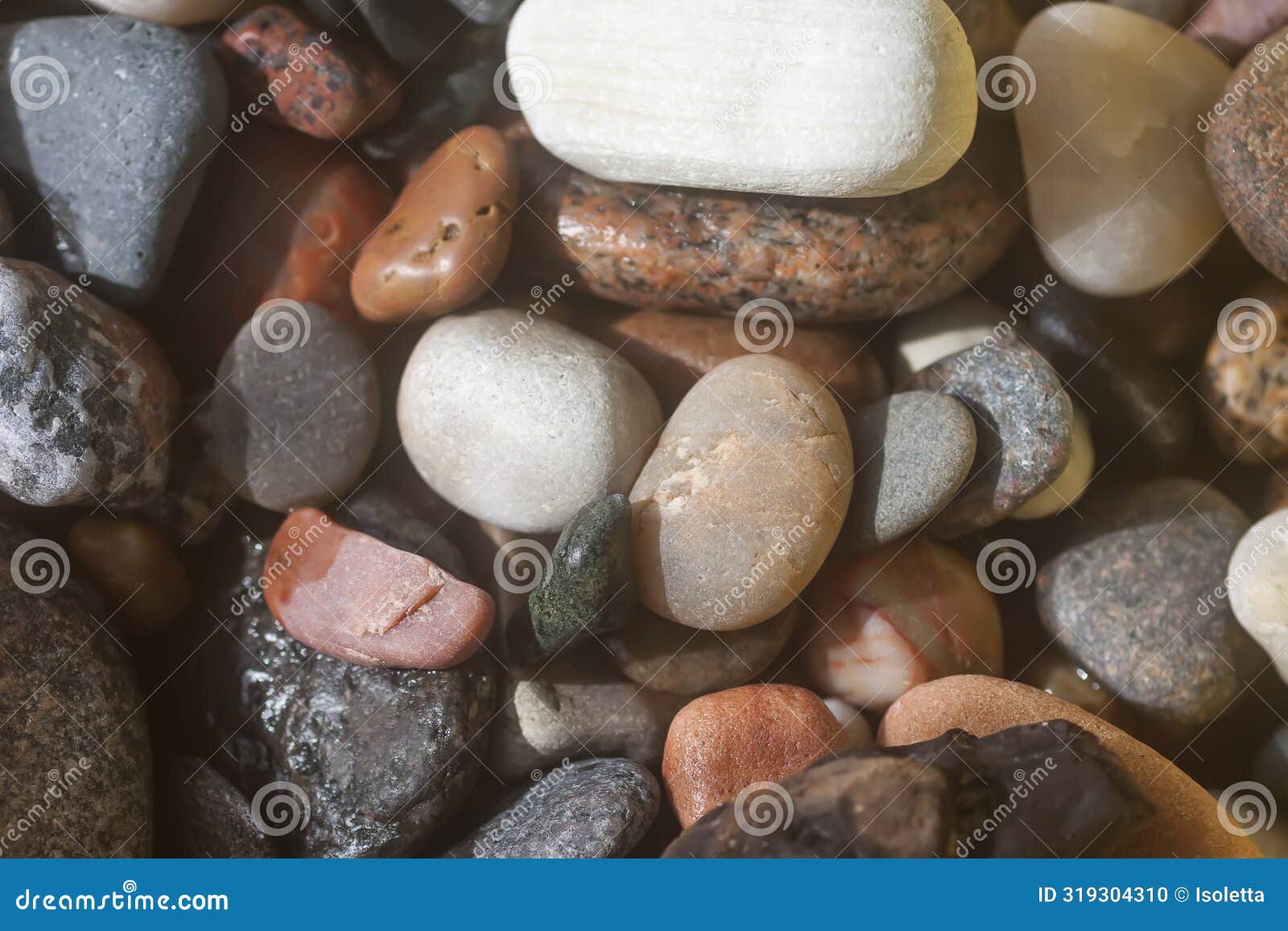 Sea Rocks Background. Different Form Colorful Smooth Stones Stock Photo ...
