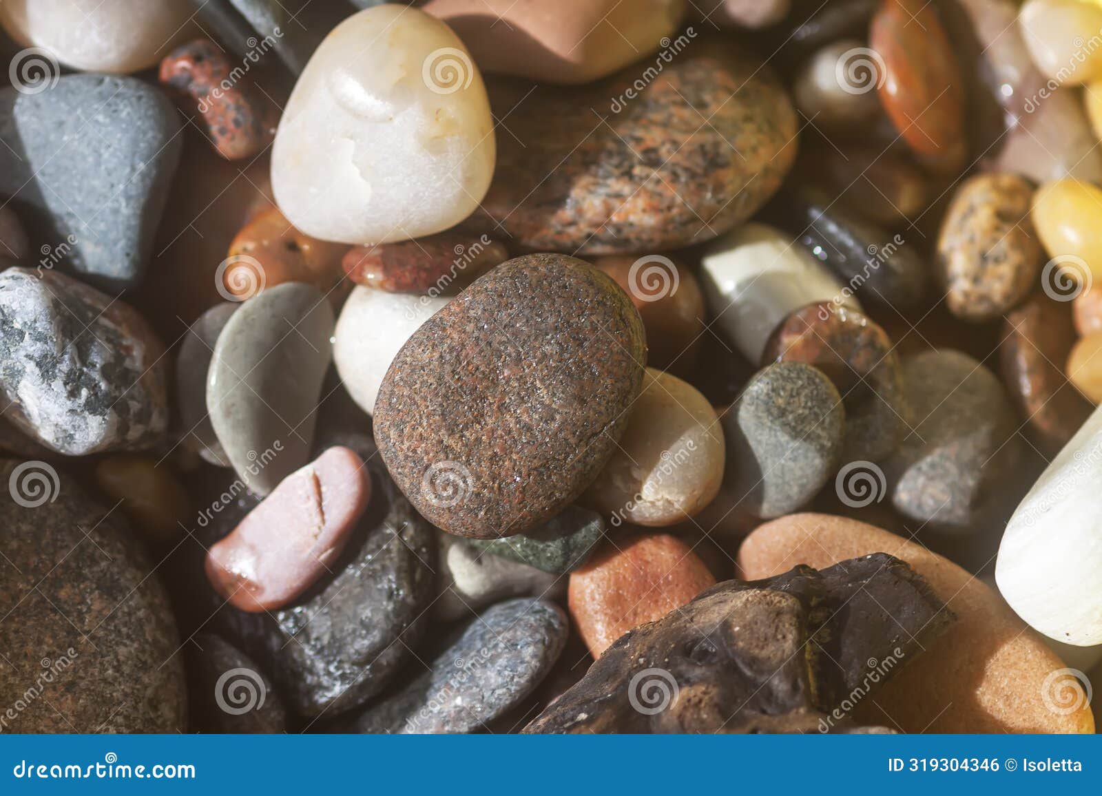 Sea Rocks Background. Different Form Colorful Smooth Stones Stock Photo ...