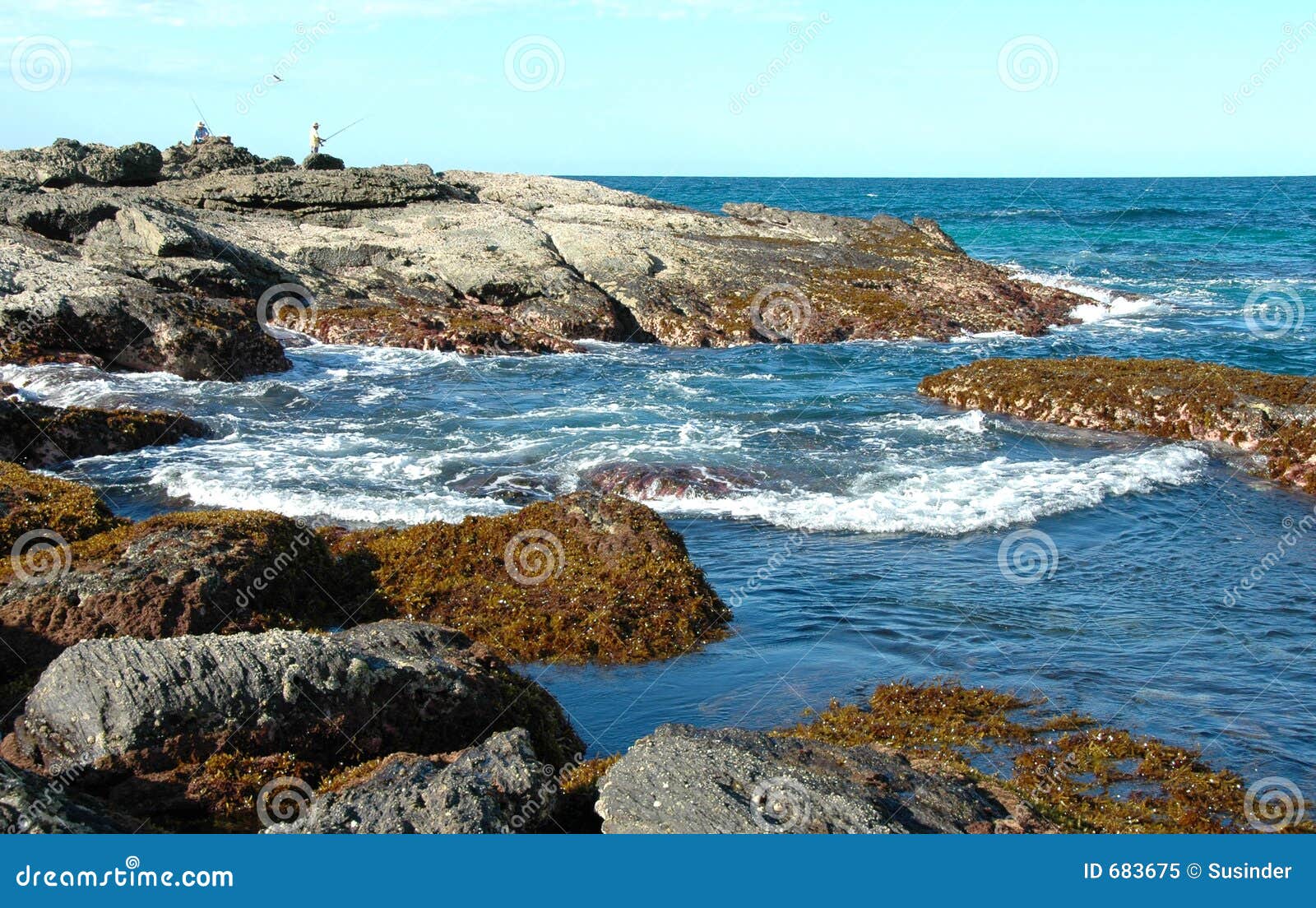 Sea & Rocks & Fishing Stock Image - Image of fishing, rocks: 683675