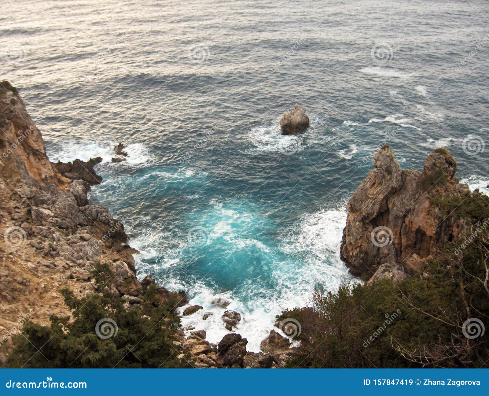 Sea and rocks stock image. Image of coastal, summer - 157847419