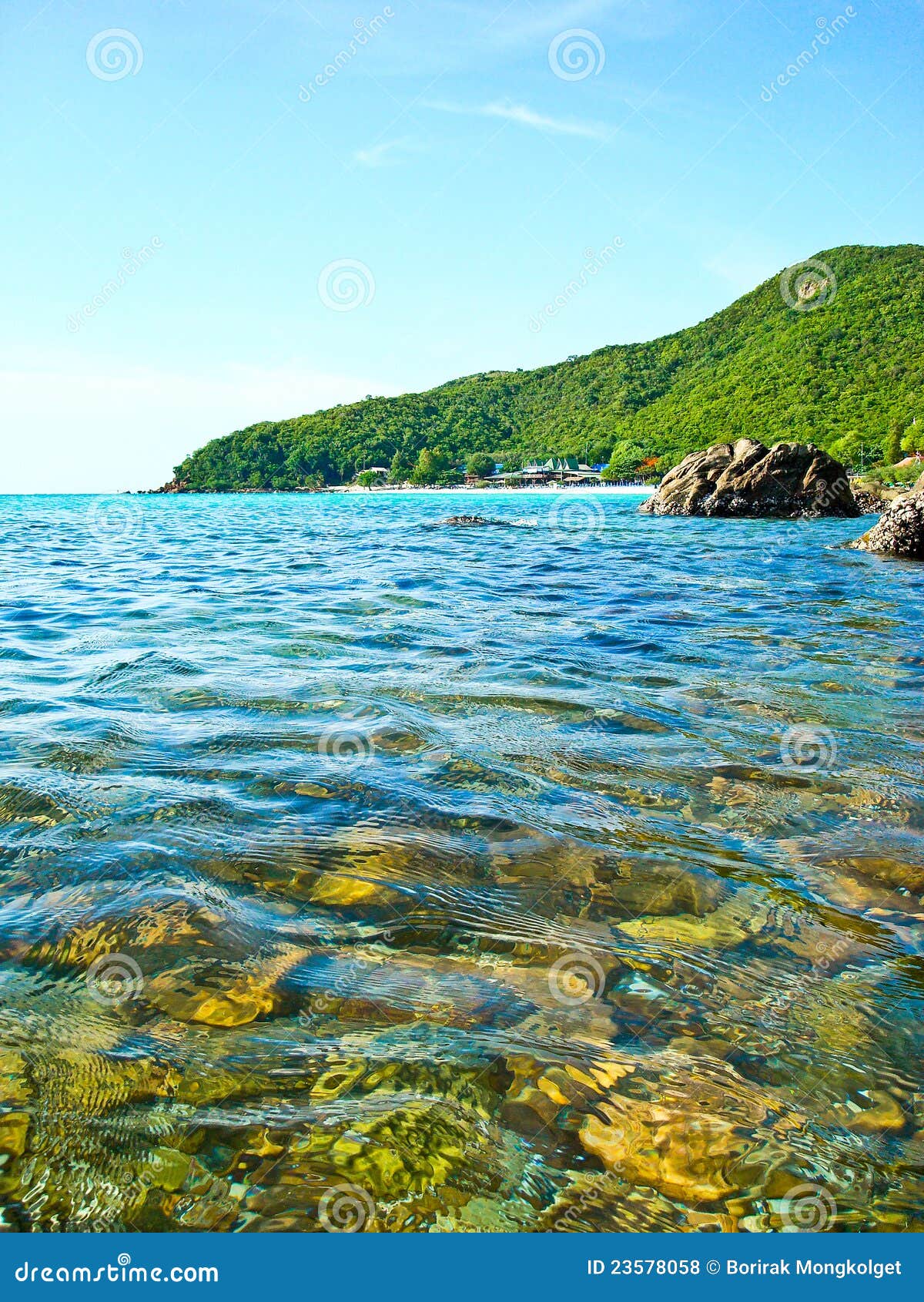 Sea and Rocks in Koh Lan Thailand Stock Photo - Image of rocks, asia ...