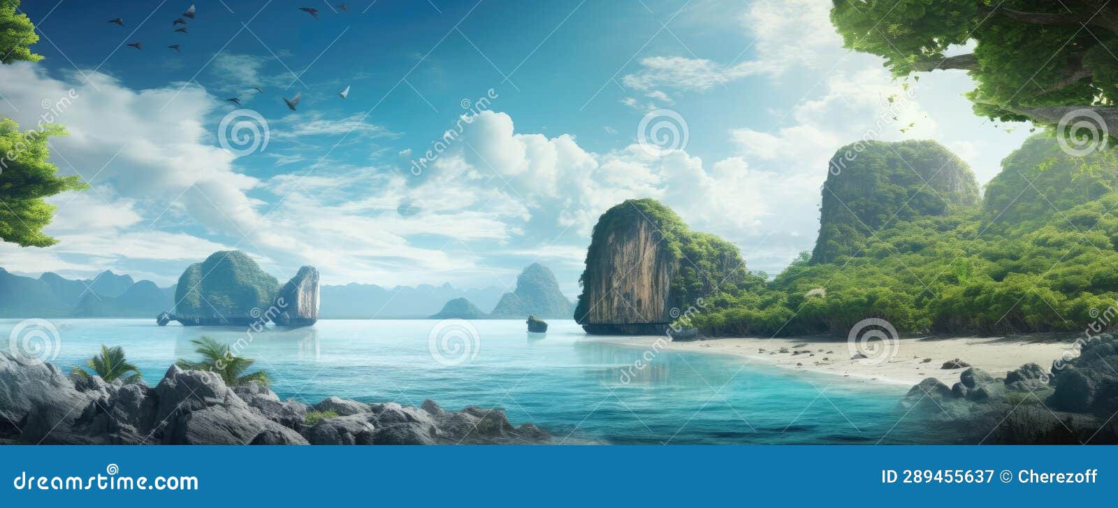 The sea, rocks and plants stock image. Image of tourism - 289455637