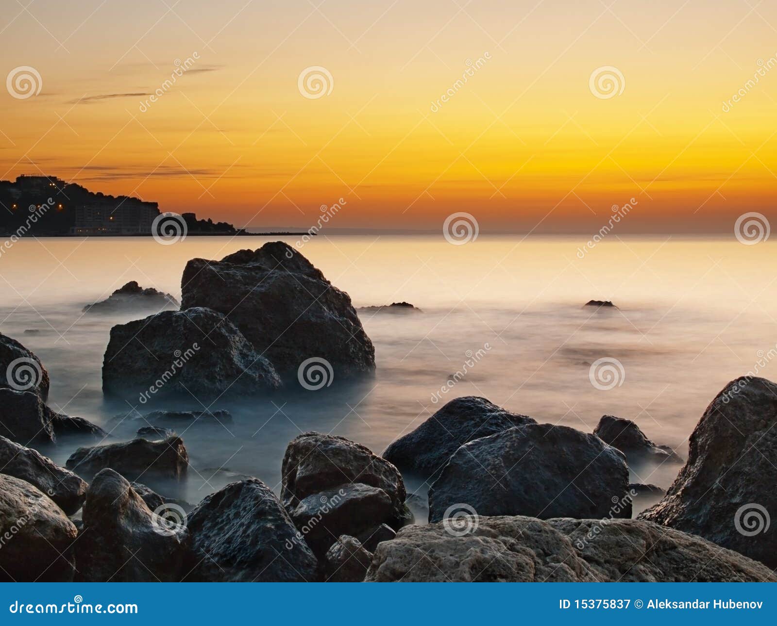 Sea rocks at sunrise stock image. Image of peaceful, seascape - 15375837